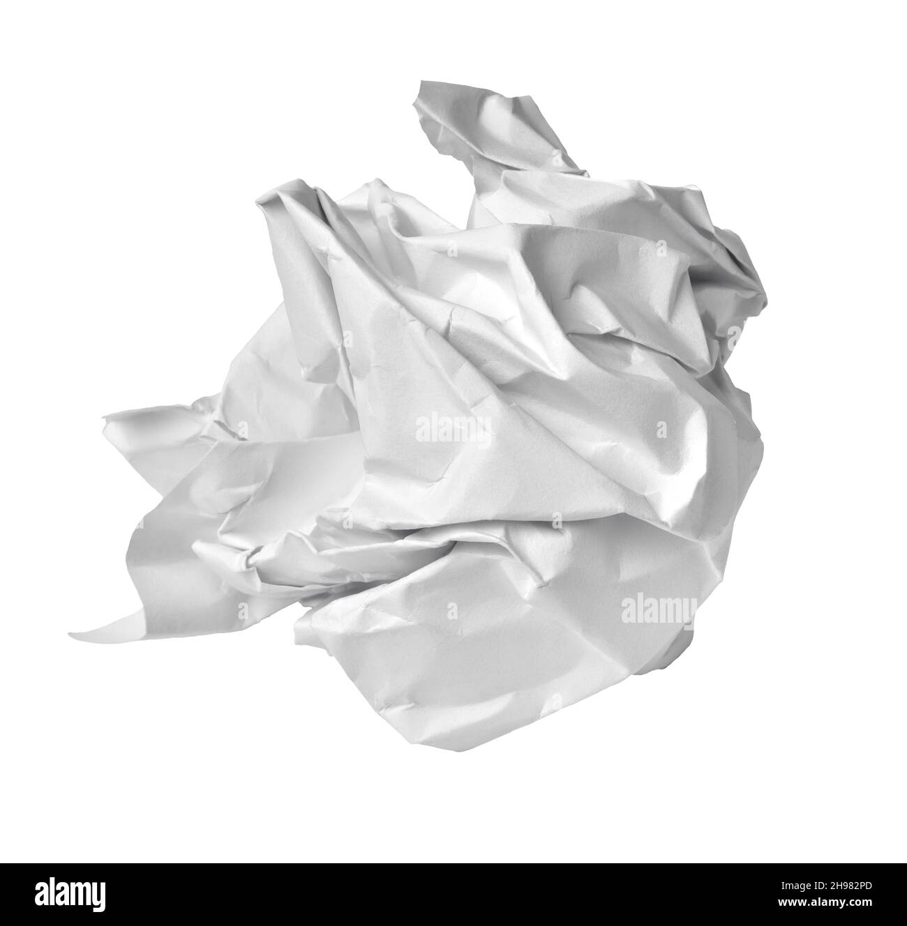 close up of a paper ball trash on white background Stock Photo - Alamy