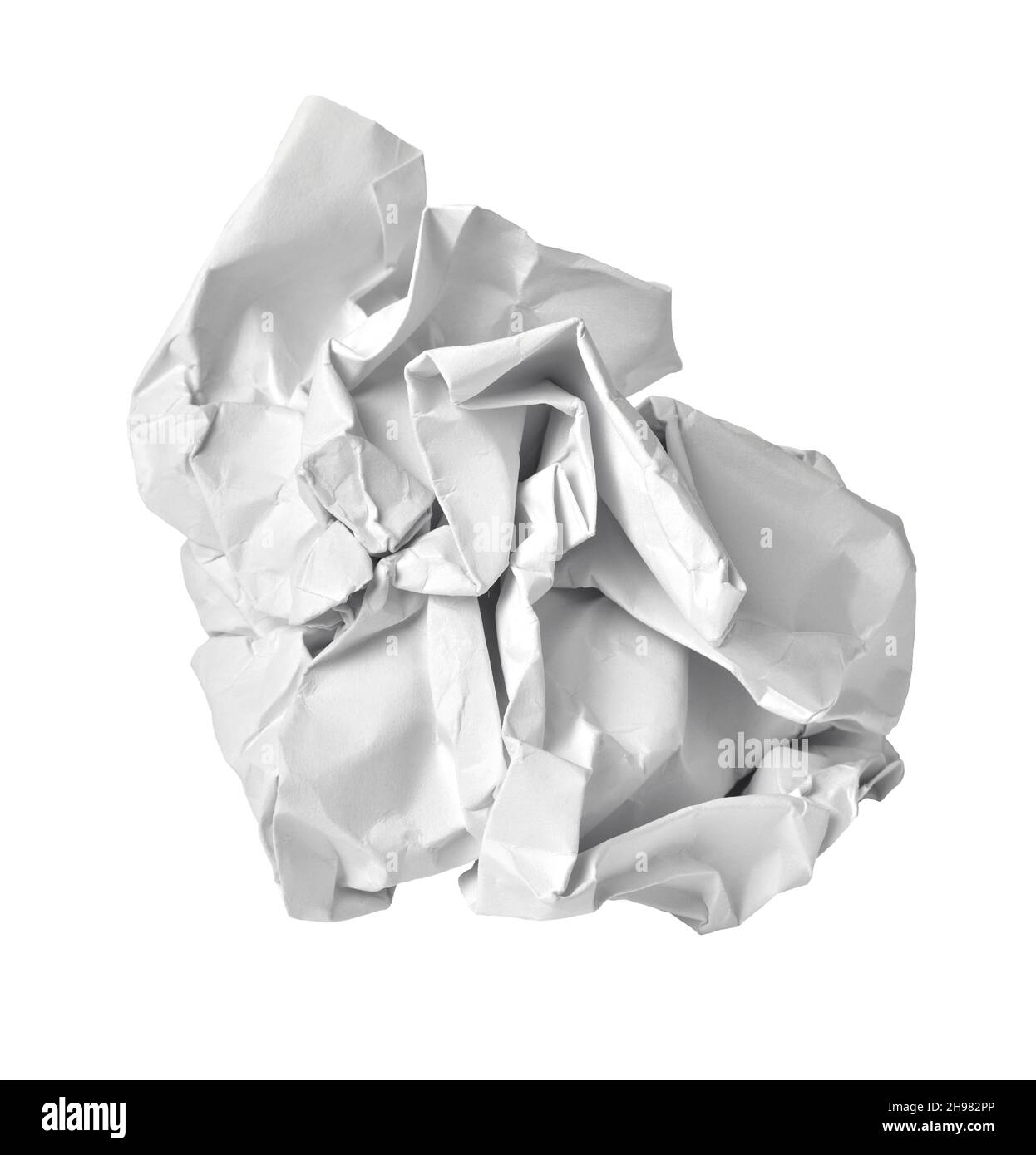 close up of a paper ball trash on white background Stock Photo - Alamy