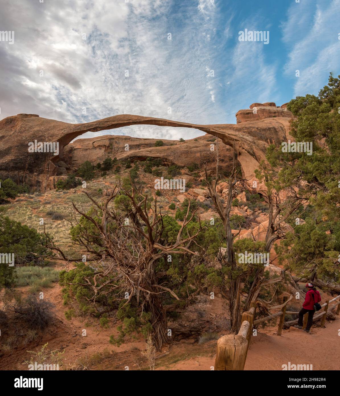 Famous fragile Landscape Arch in the Arches National Park, USA Stock ...