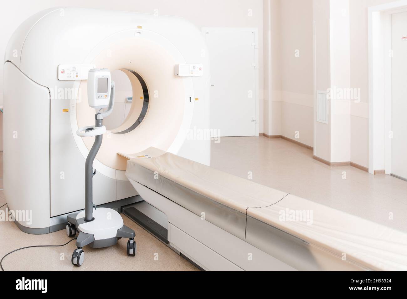Medical CT or MRI Scan in the modern hospital laboratory. Interior of ...