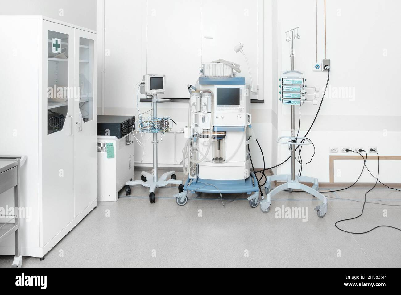 Technologically advanced equipment in CT or MRI Scan room. Modern ...