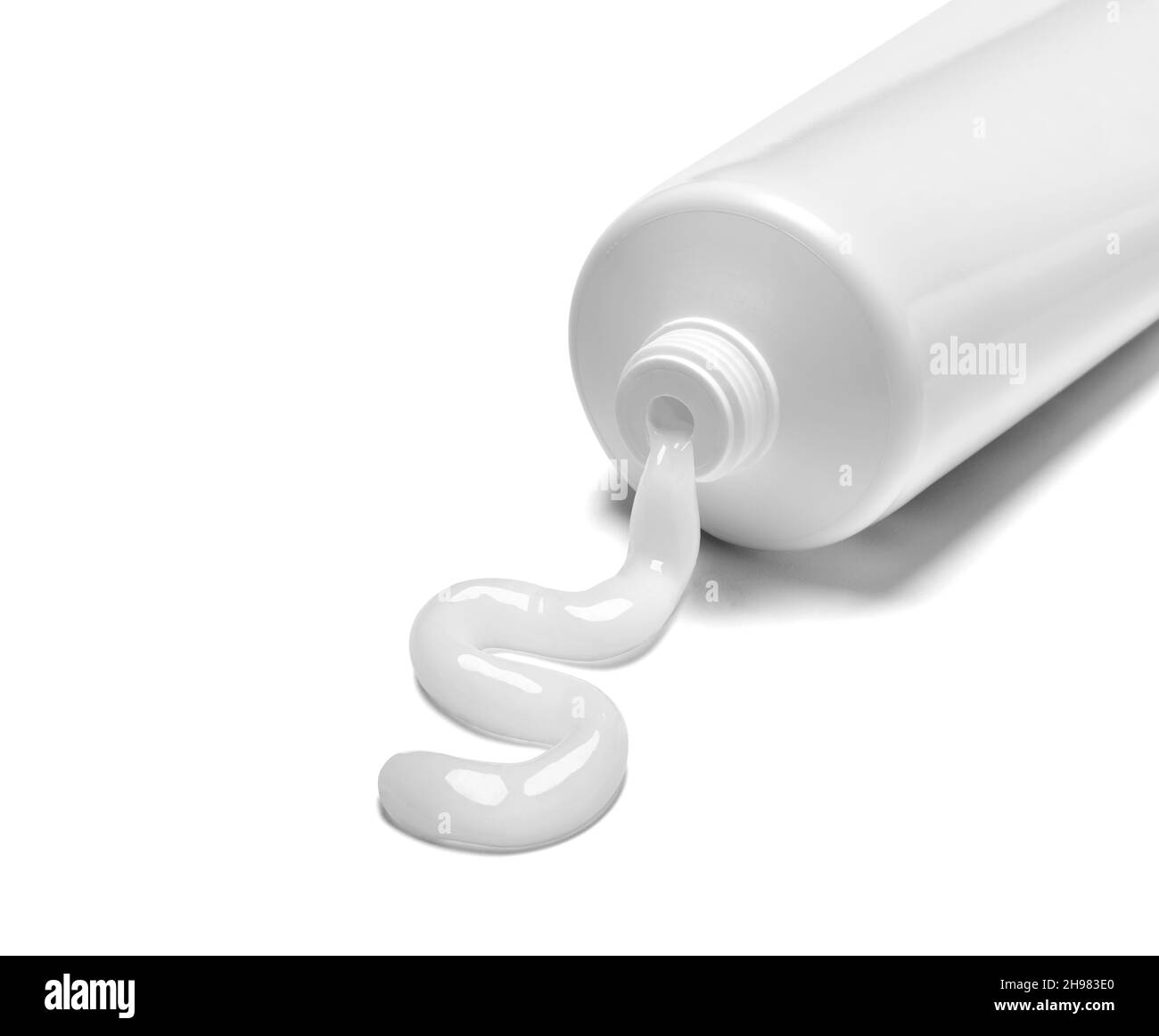 close up of a toothpaste or beauty cream tube on white background Stock ...
