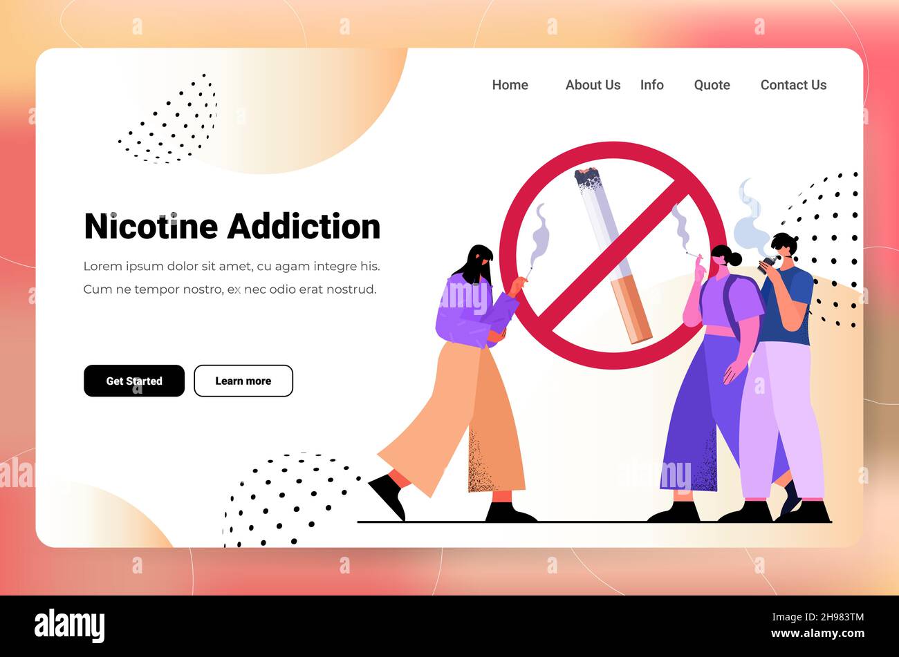 people smoking cigarettes bad habits unhealthy lifestyle nicotine ...