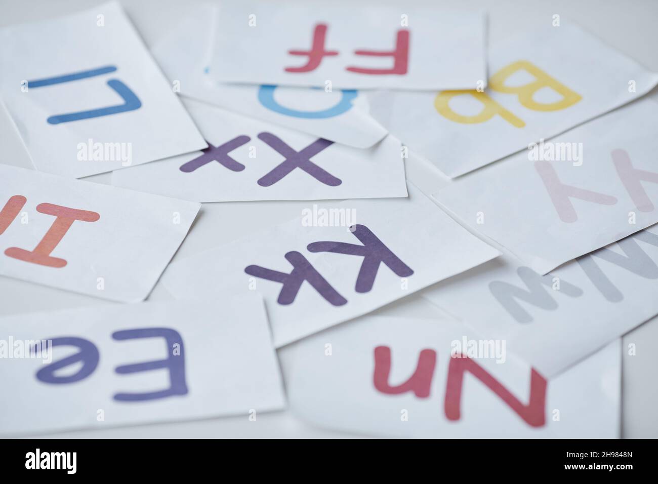 Alphabet learning cards hi-res stock photography and images - Alamy