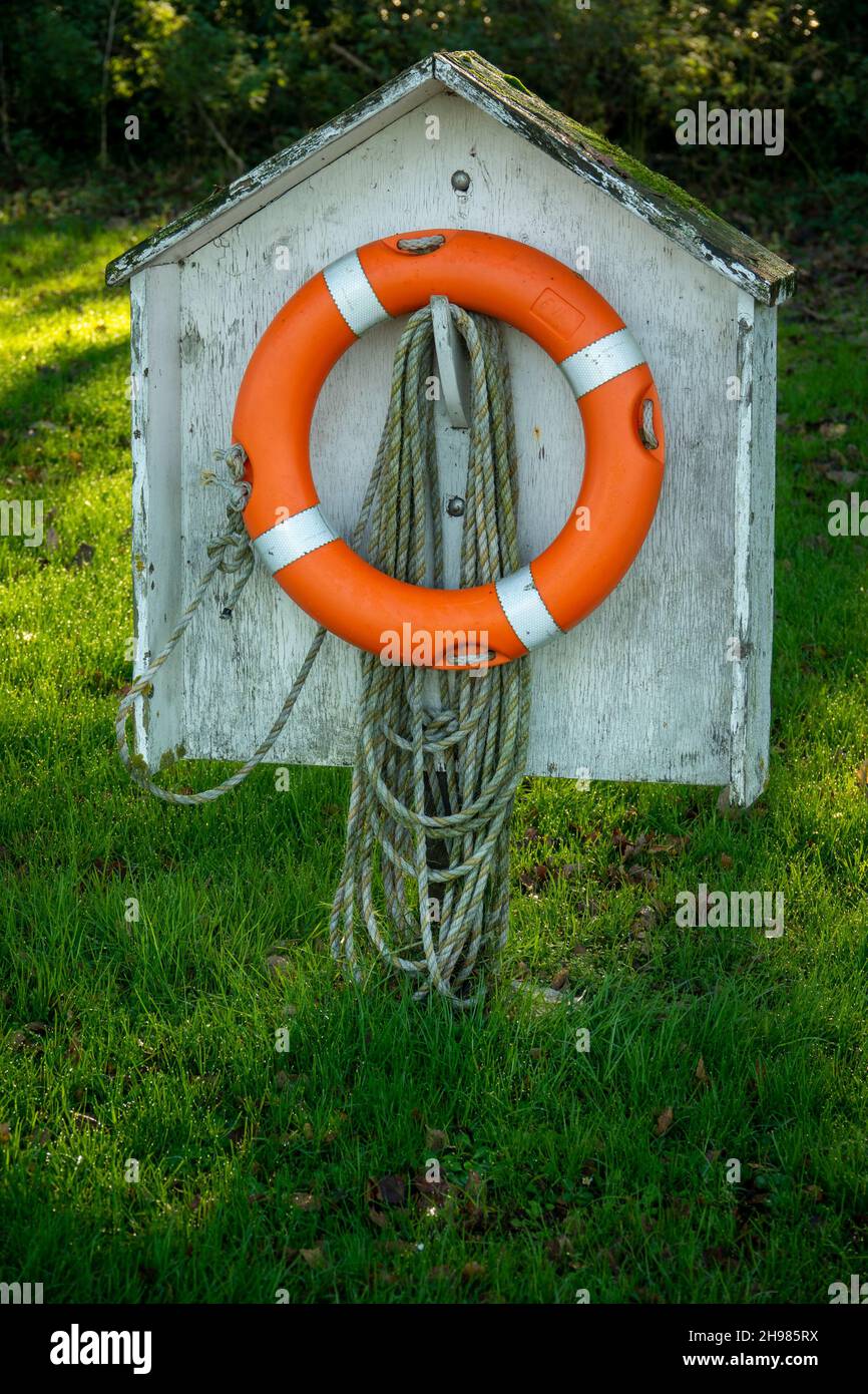 Life belt, ring, Bramerton Stock Photo - Alamy