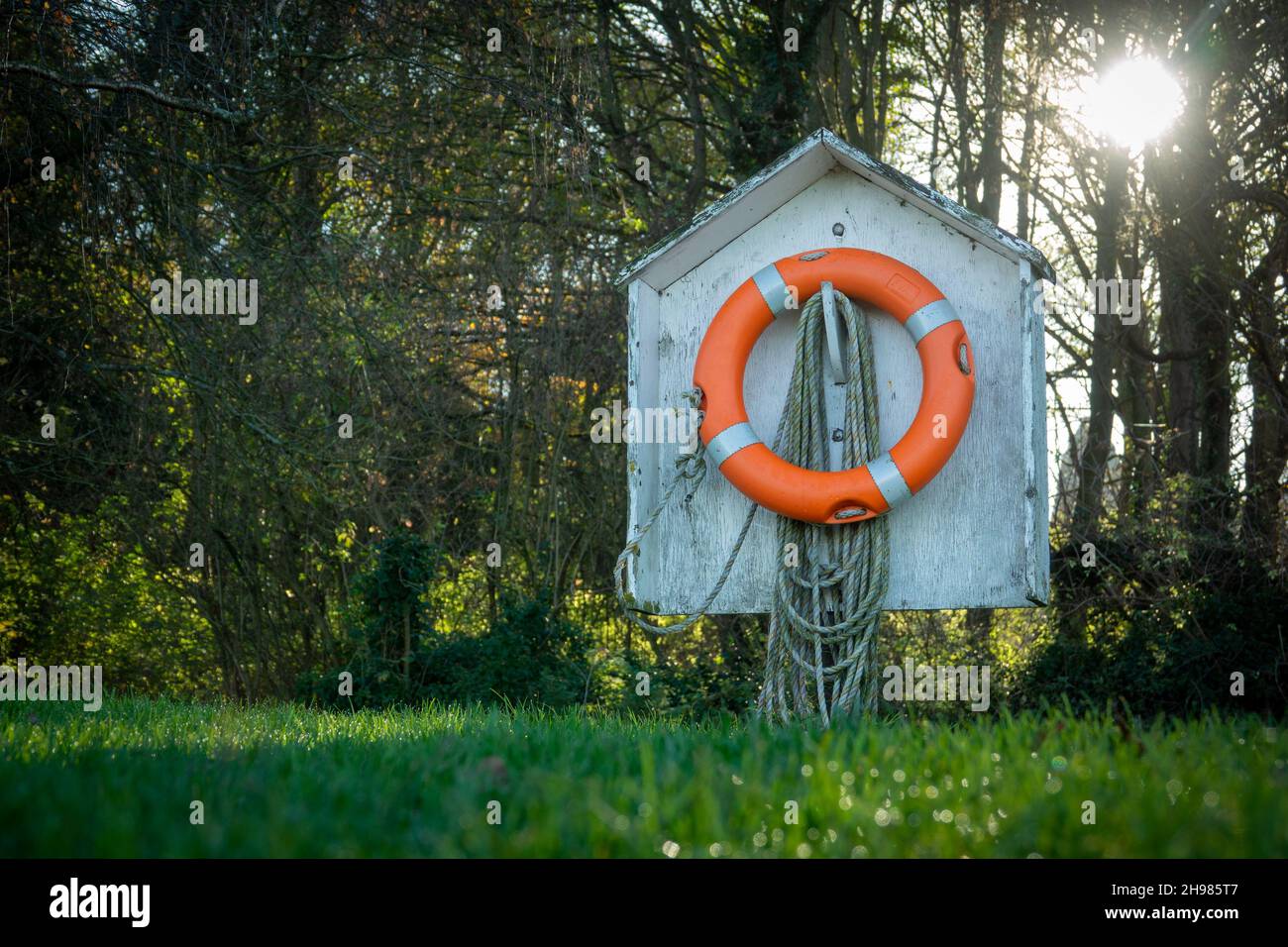 Life belt, ring, Bramerton Stock Photo - Alamy