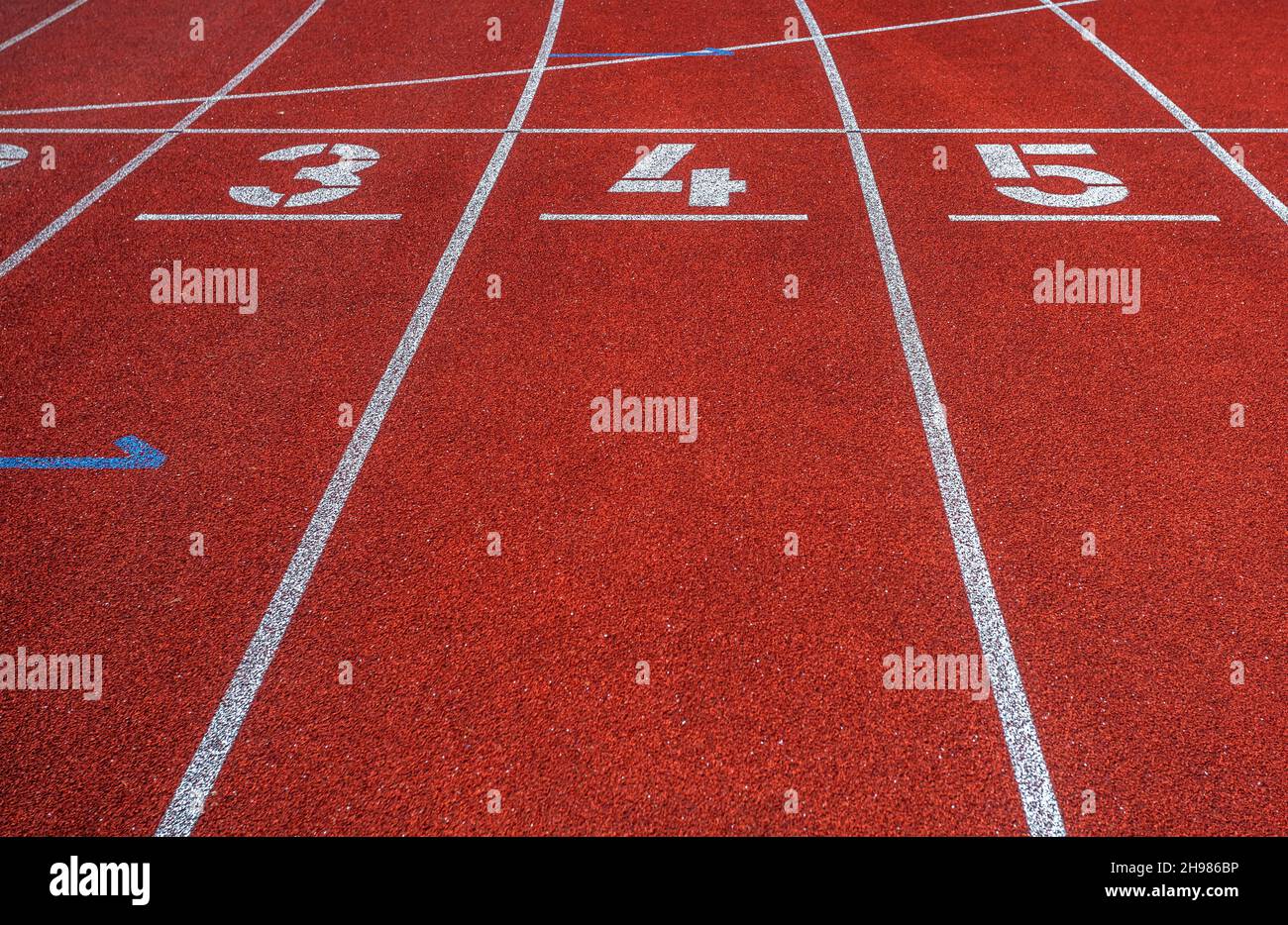 red lines whith numbers in a cross-country stadium Stock Photo - Alamy