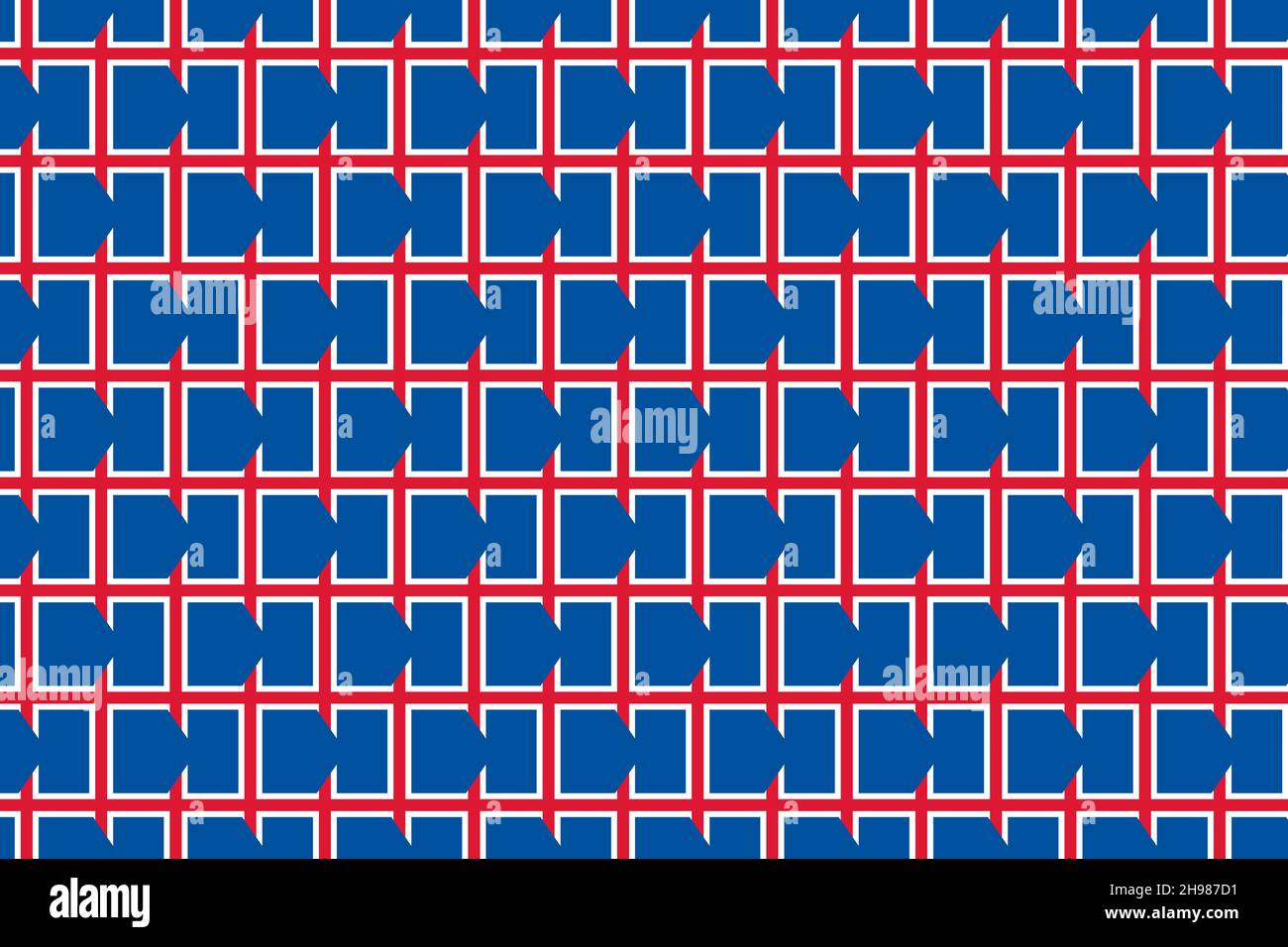 Geometric pattern in the colors of the national flag of Iceland. The ...