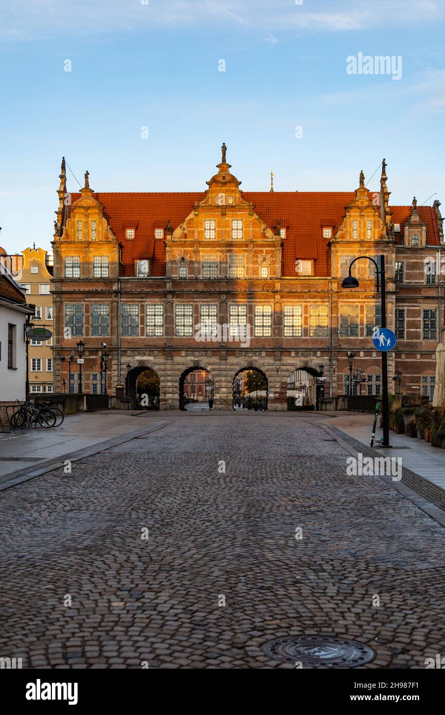Gdansk, Poland - October 24 2020: Big city gate called Green Gate at ...