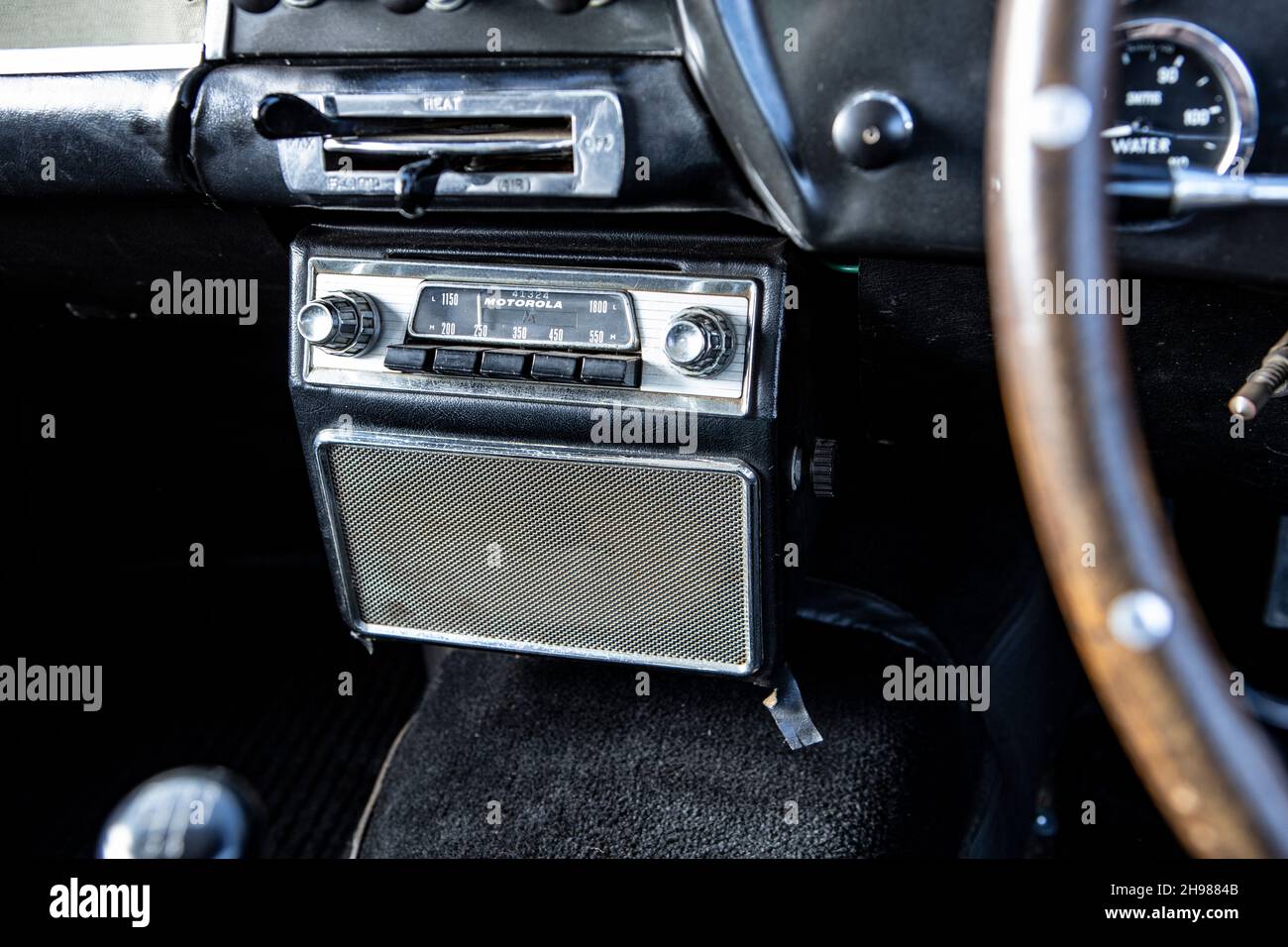 Radio in a 1961 Aston Martin DB4 GT SWB lightweight Stock Photo - Alamy