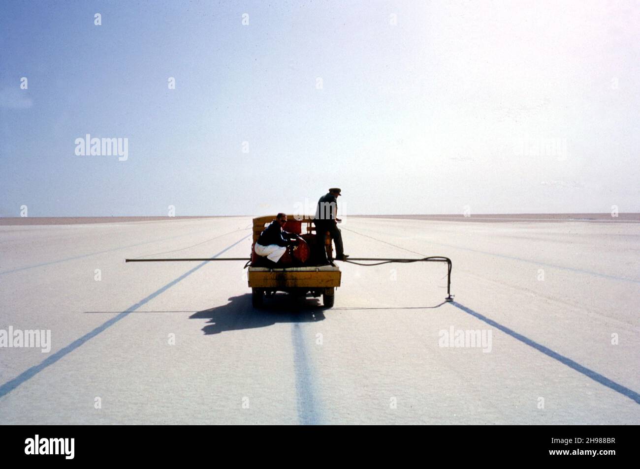 Marking the record run course for Bluebird CN7's World Land Speed ...