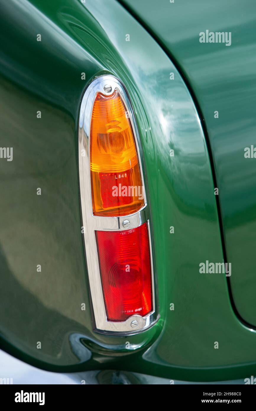 Left tail lights of a 1961 Aston Martin DB4 GT previously owned by ...