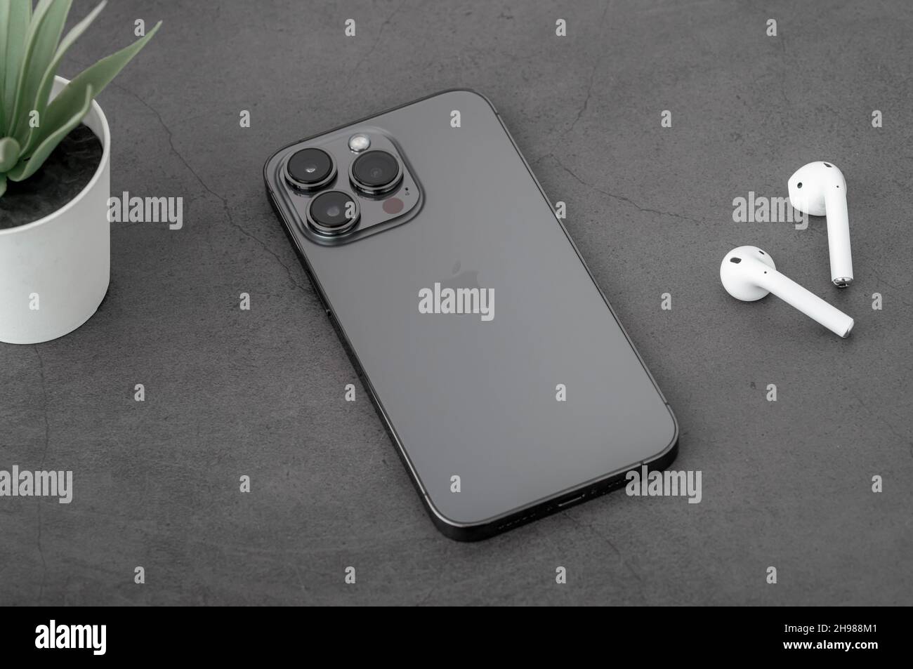 Antalya, Turkey - November 30, 2021: Newly released iPhone 13 pro with ...