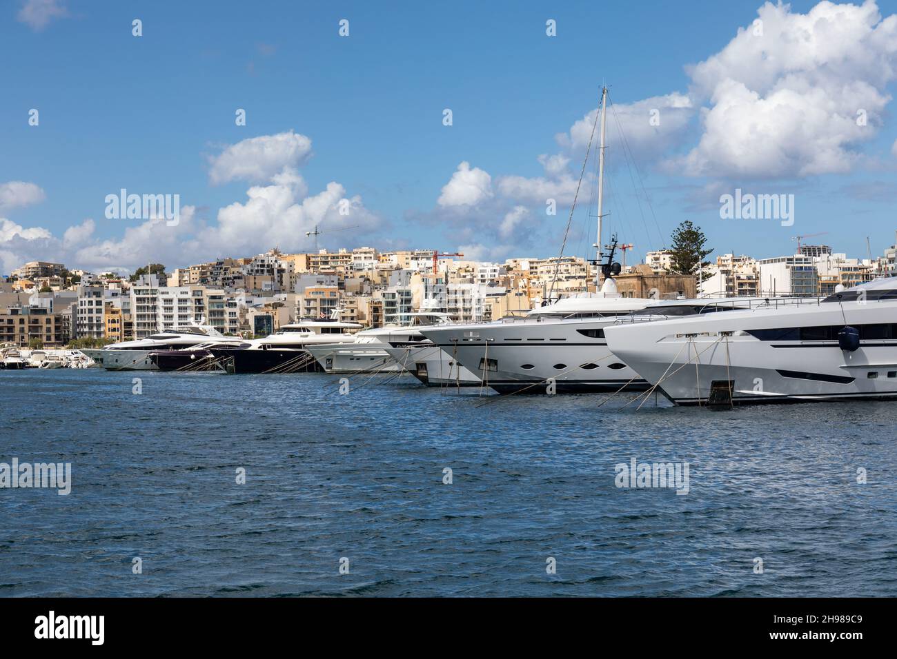 Luxury boats in Grand Harbour, Malta, Europe Stock Photo - Alamy