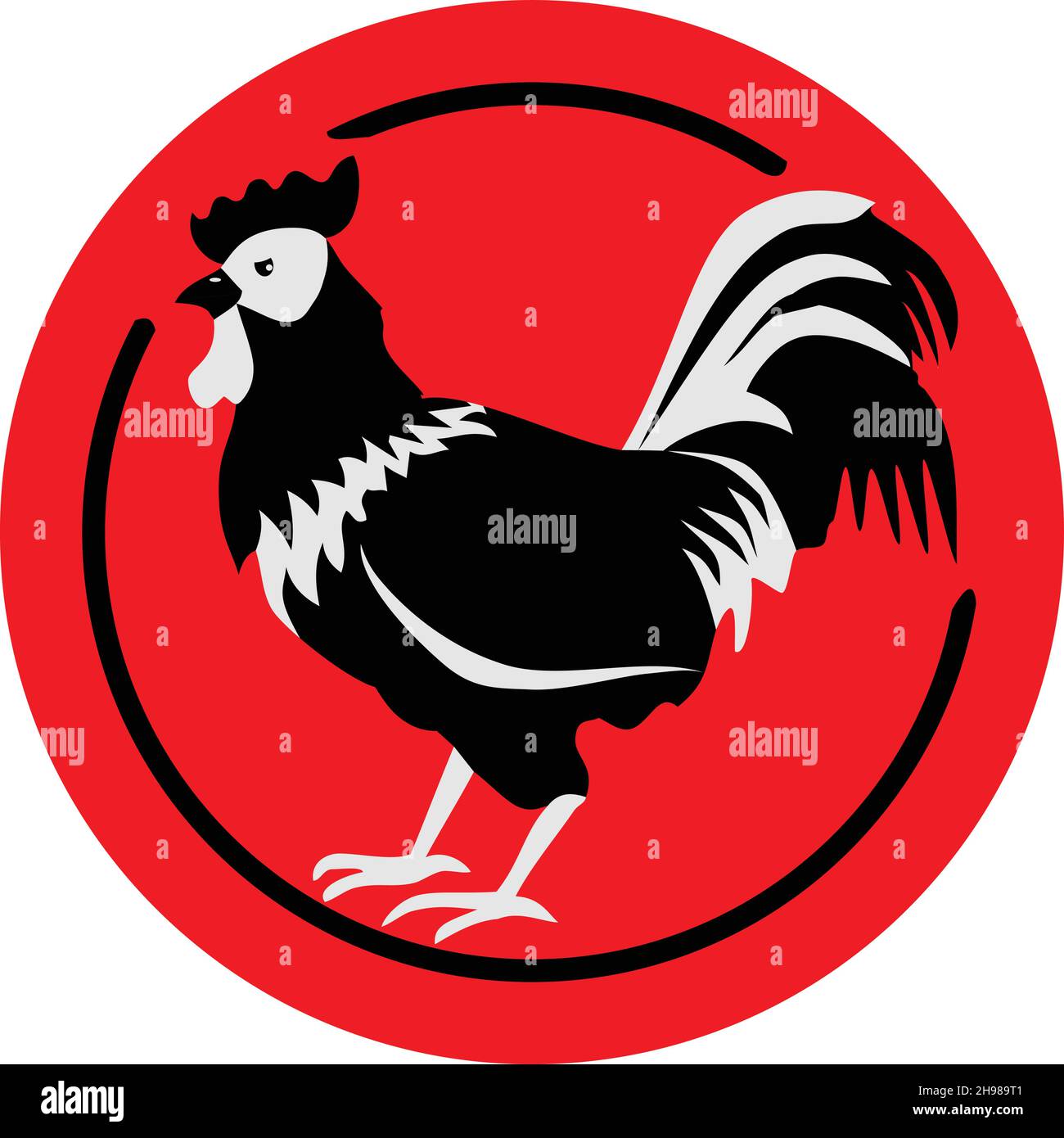 Rooster Chinese Zodiac Shio Vector Stock Vector Image & Art - Alamy