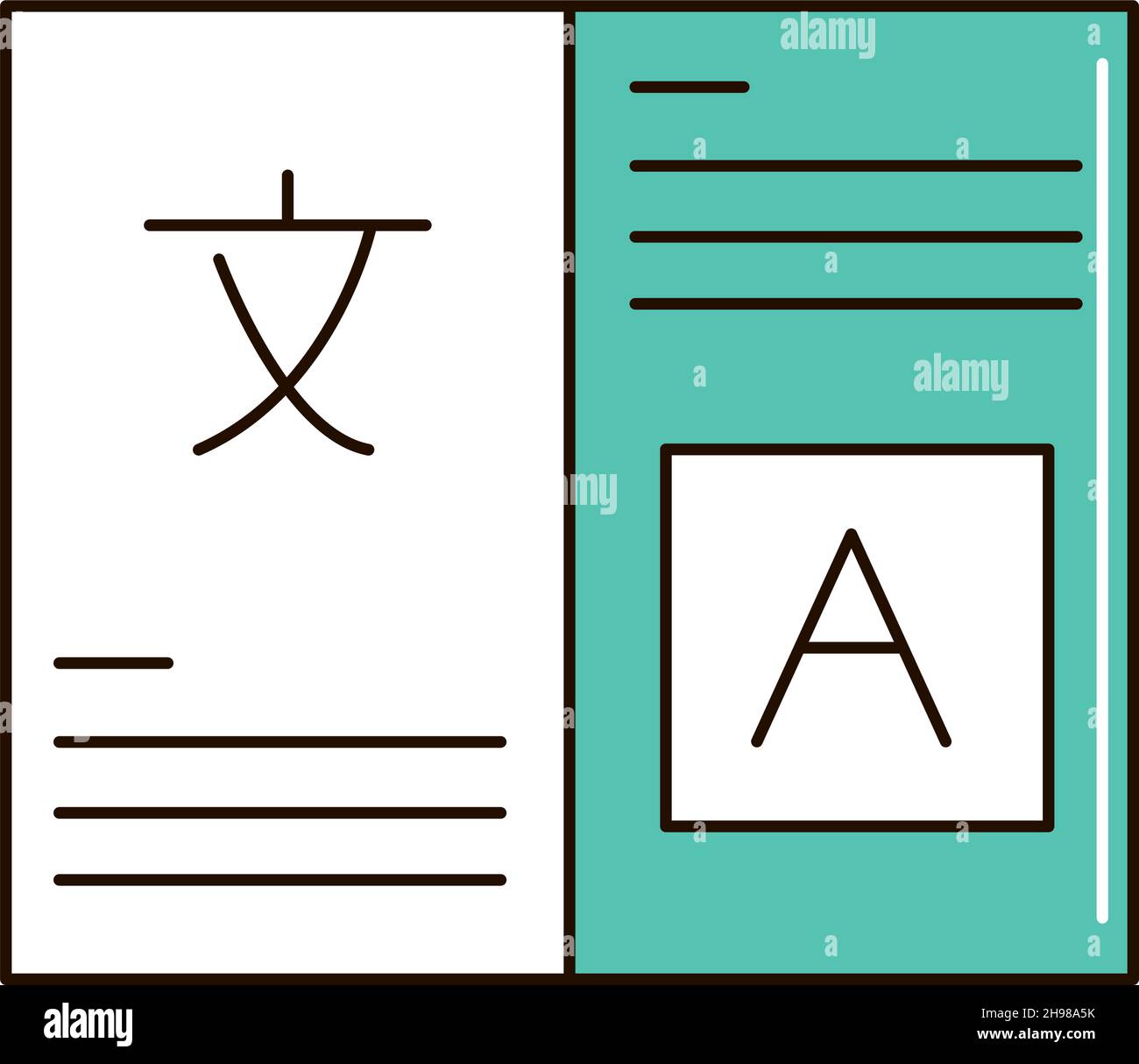 language translation on paper Stock Vector Image & Art - Alamy