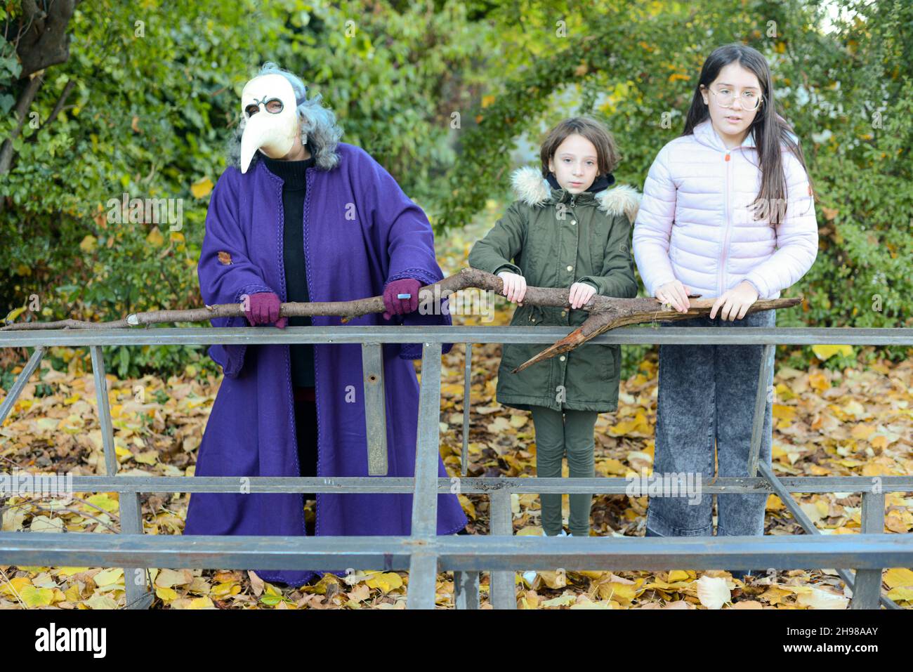 children playing to save the planet as evil toxic pollutes the earth ...