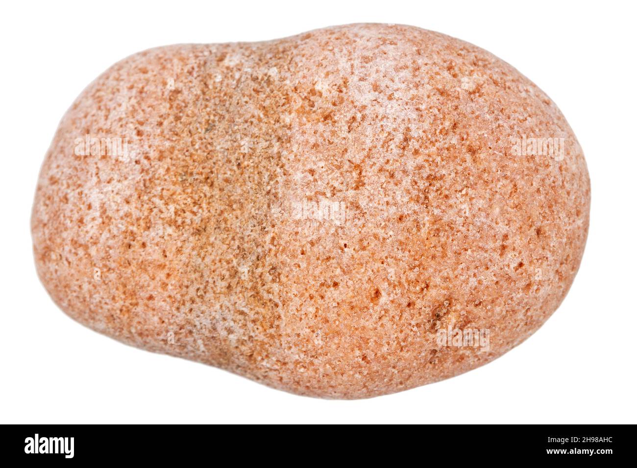 Top view of single red pebble isolated on white background Stock Photo ...