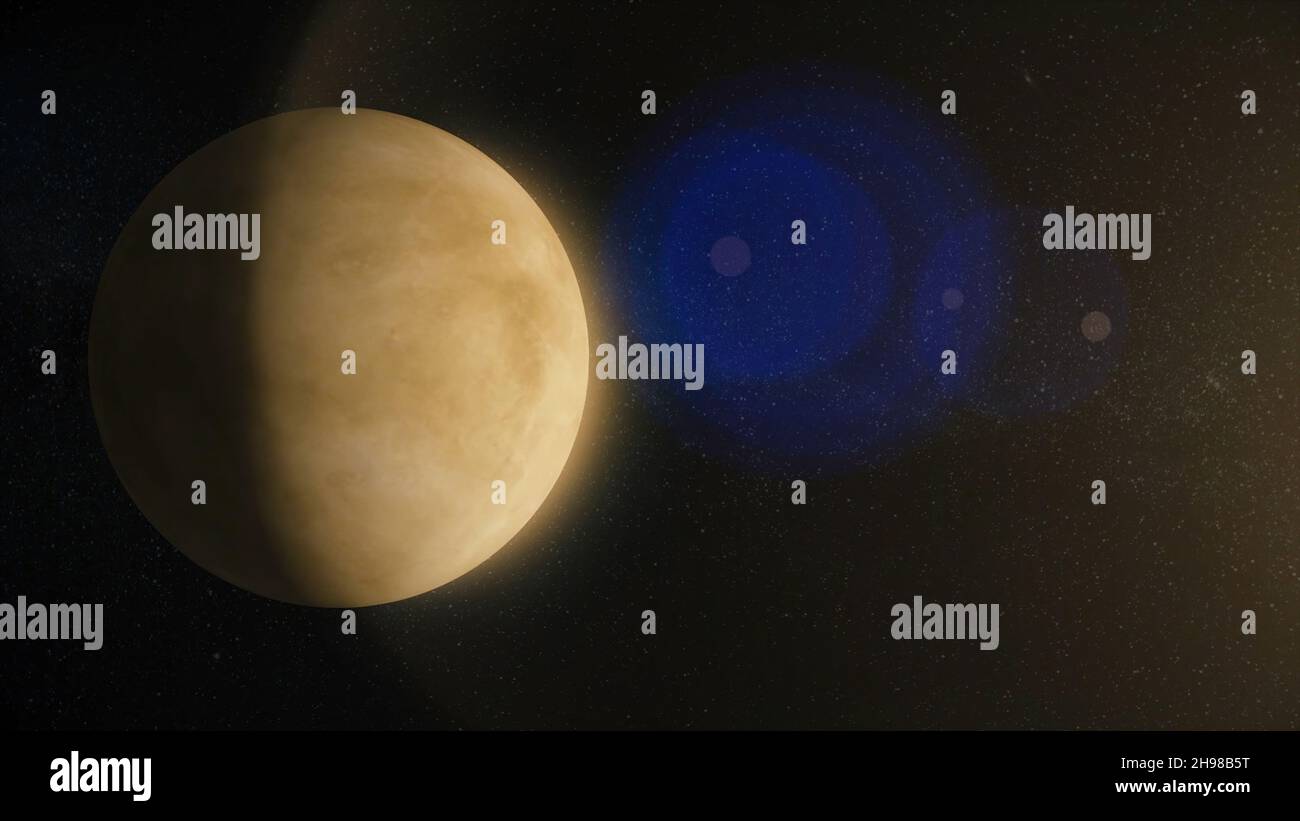 Solar System - Venus. It is the second planet from the Sun. It is a ...