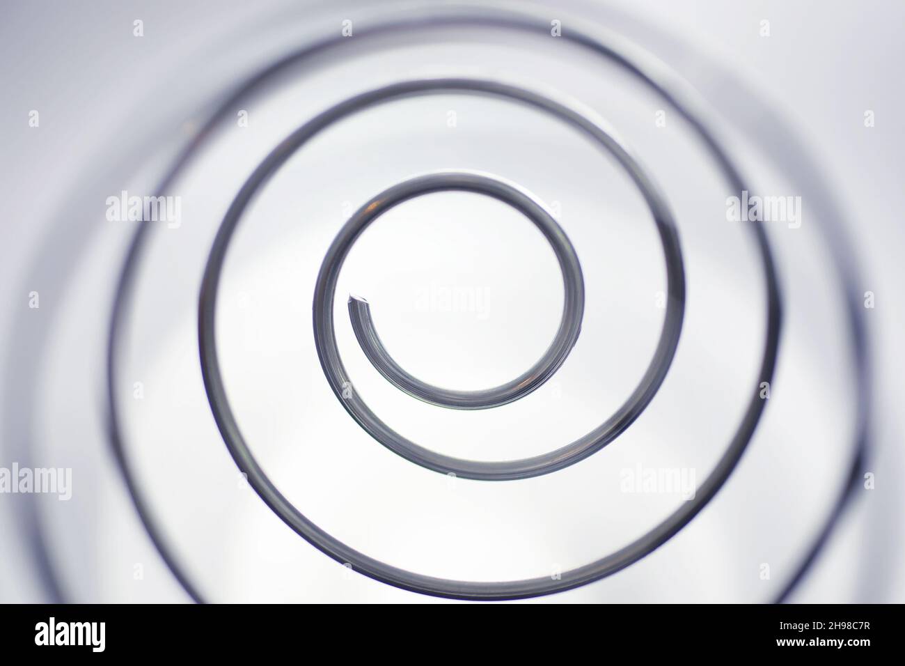 Metal spiral. The concept endless turns. Golden ratio. The concept of ...