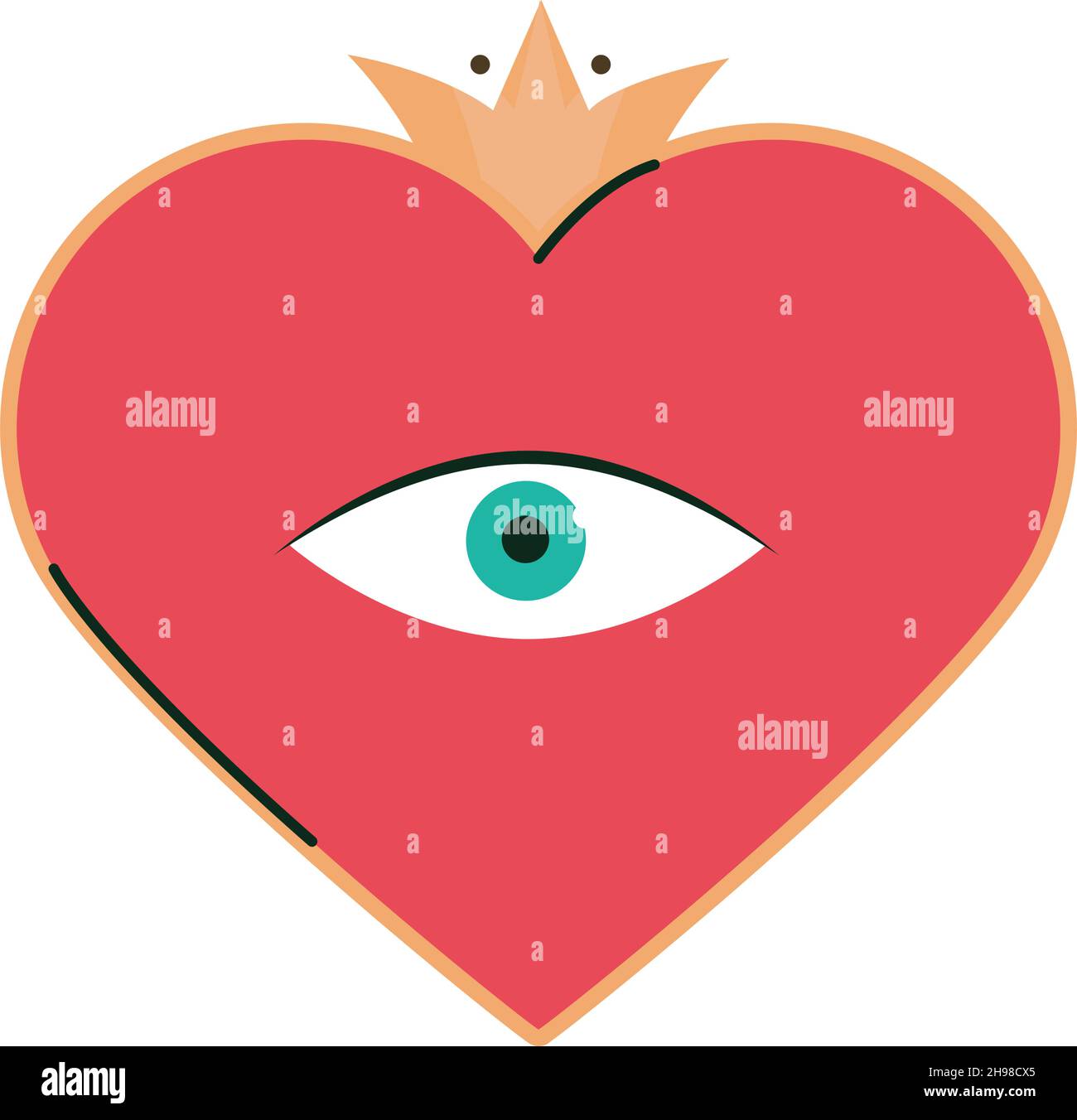eye in the heart Stock Vector Image & Art - Alamy