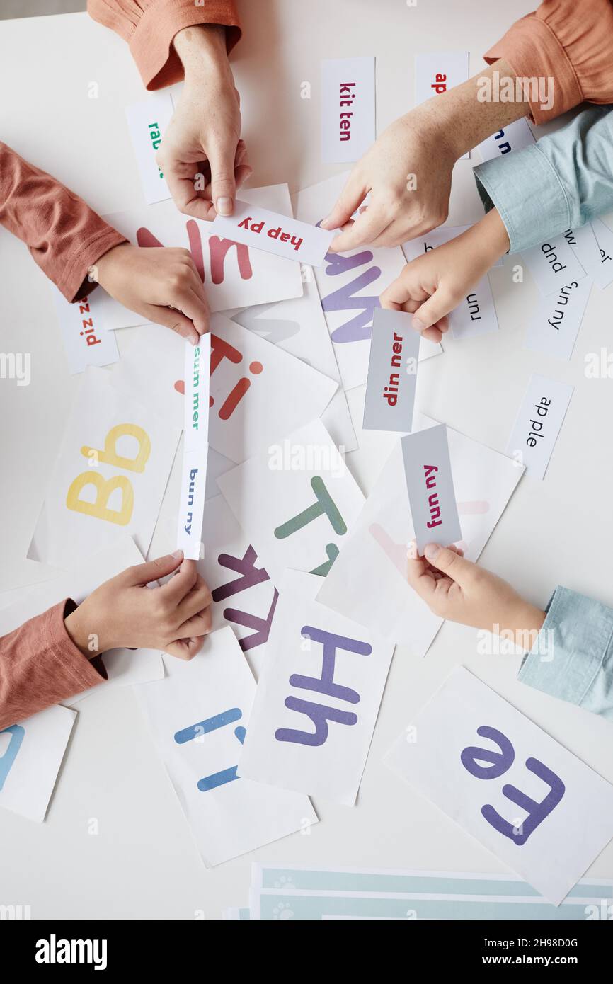 Children school classroom words hi-res stock photography and images - Alamy