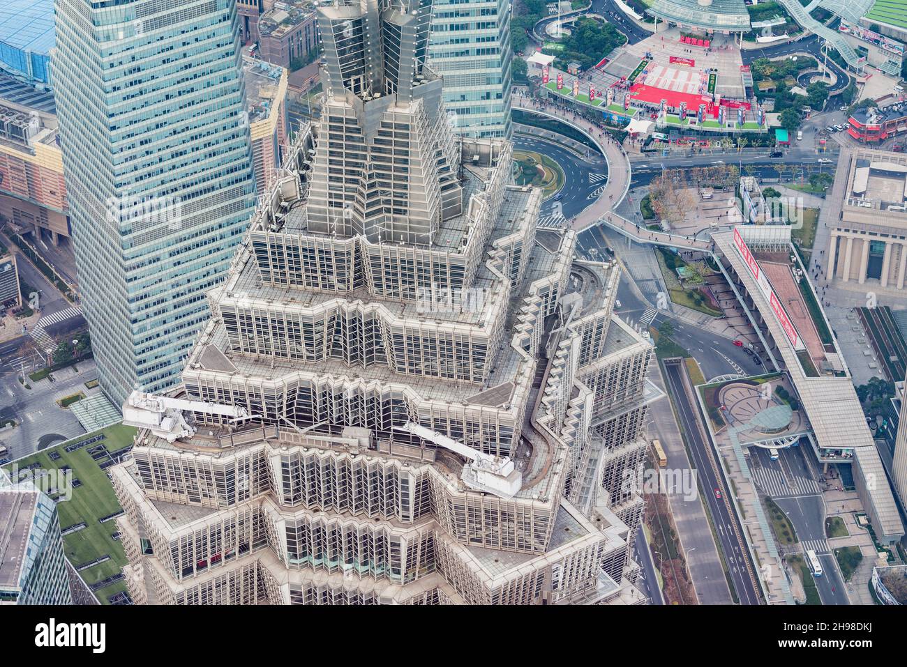 Shanghai aerial skyline 2017 hi-res stock photography and images - Alamy