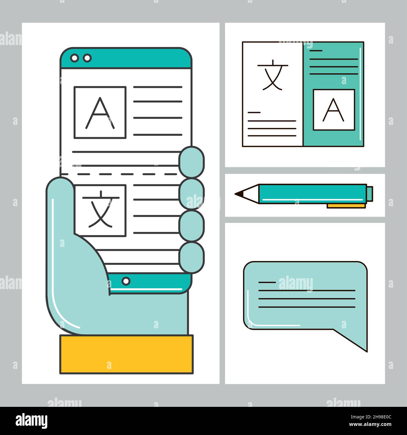 foreign language translation Stock Vector Image & Art - Alamy