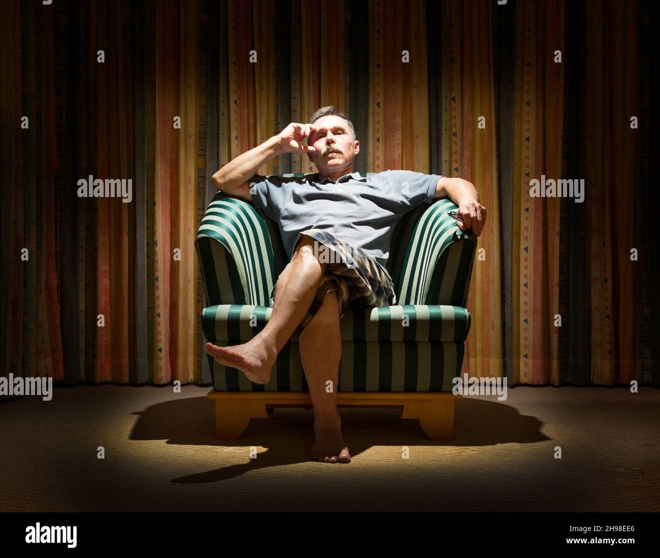Slumped under hi-res stock photography and images - Alamy