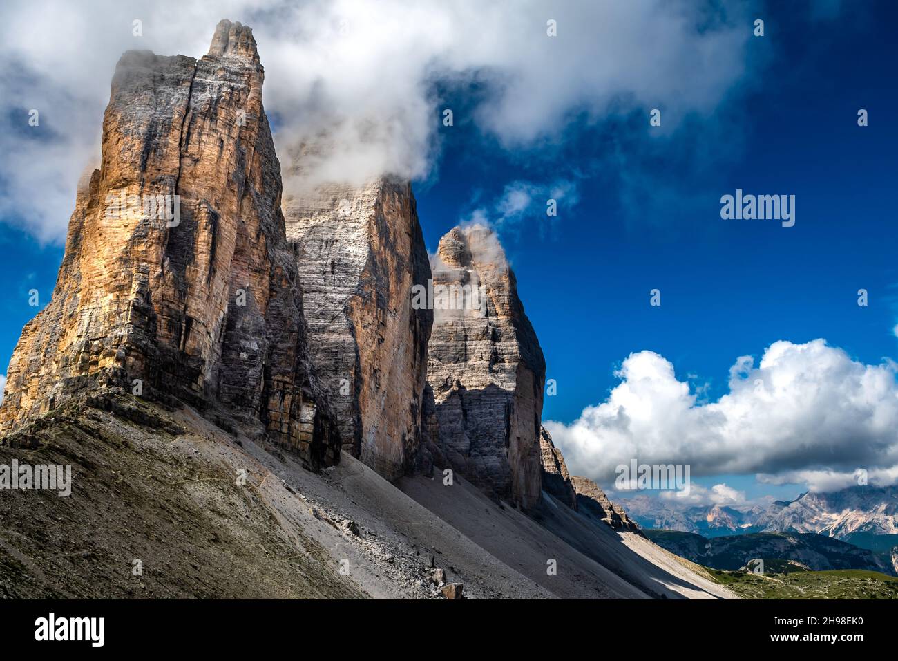 Mountain Formation Tre Cime Di Lavaredo In The Dolomites Of South Tirol ...