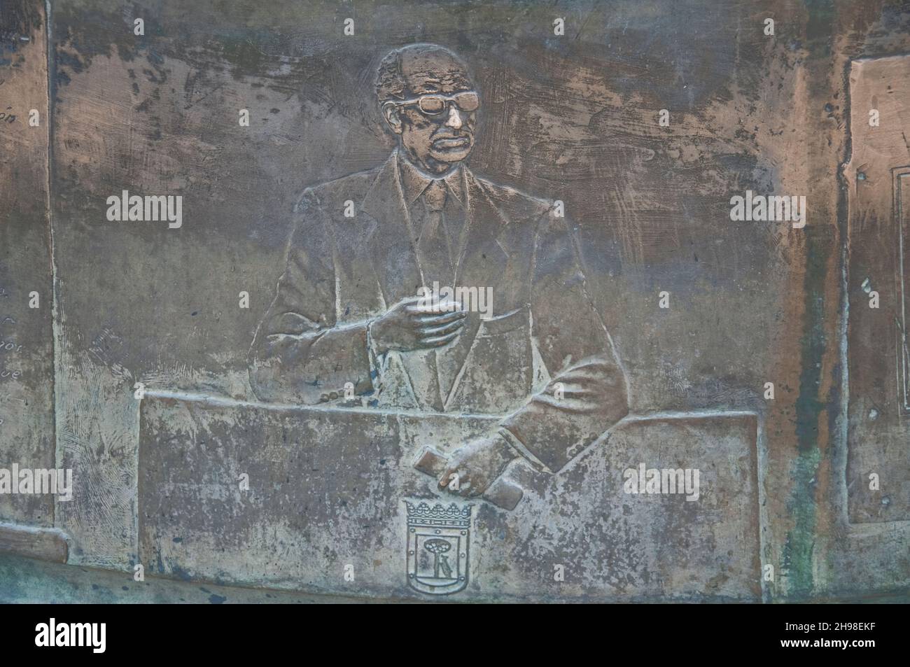 Public relief Art in Madrid Spain Stock Photo - Alamy