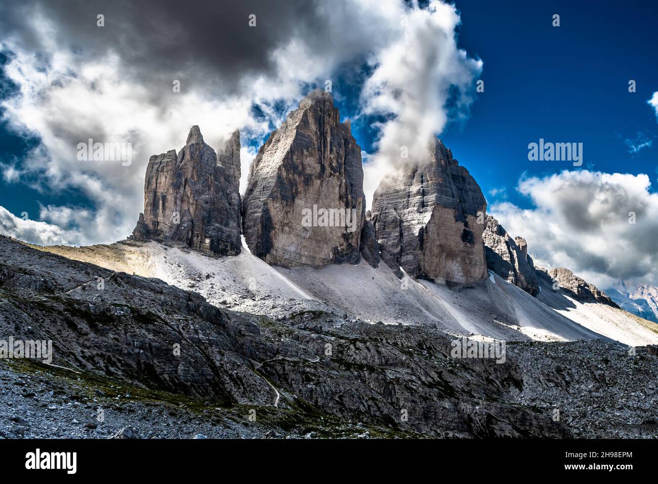 Mountain Formation Tre Cime Di Lavaredo In The Dolomites Of South Tirol ...