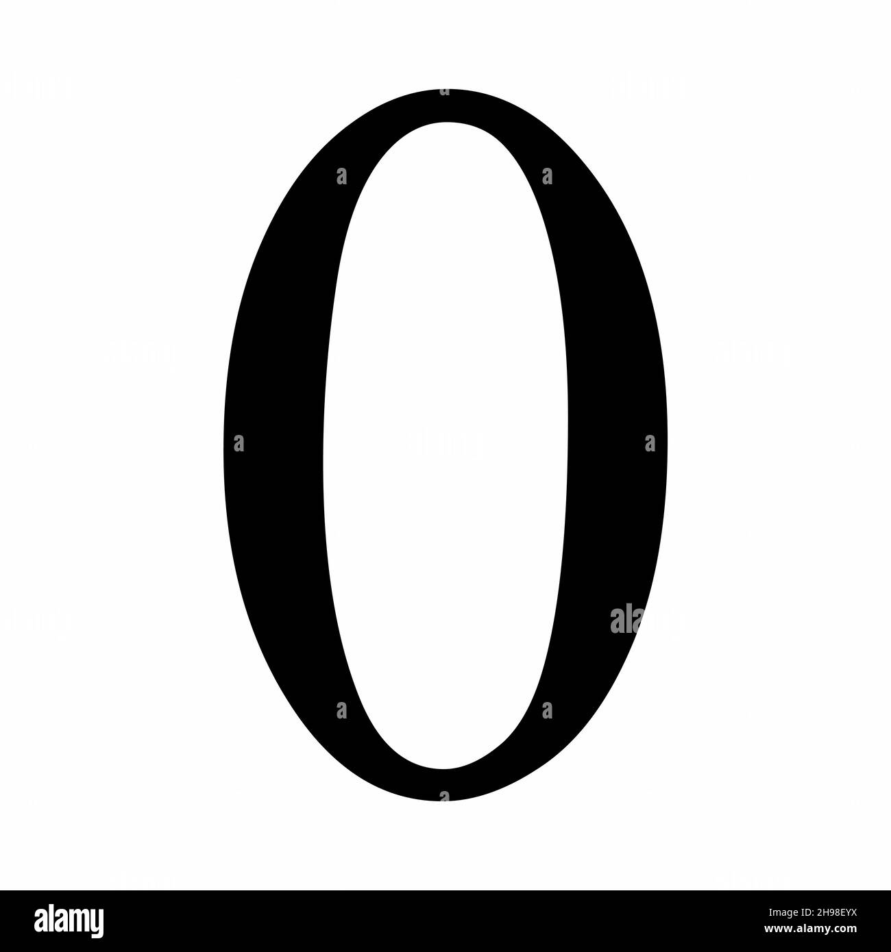 Zero numeral sign isolated on white background Stock Vector Image & Art ...