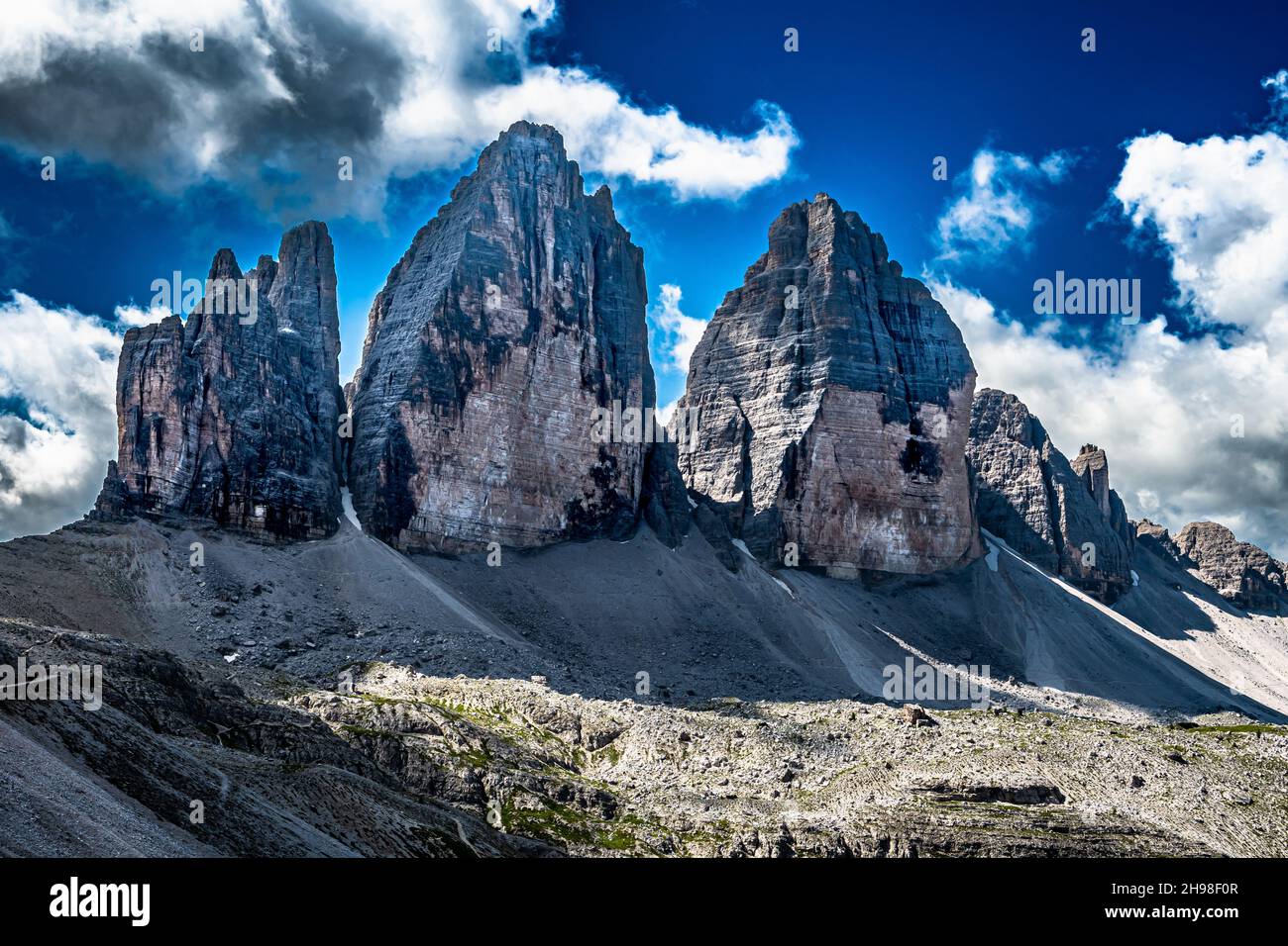 Mountain Formation Tre Cime Di Lavaredo In The Dolomites Of South Tirol ...