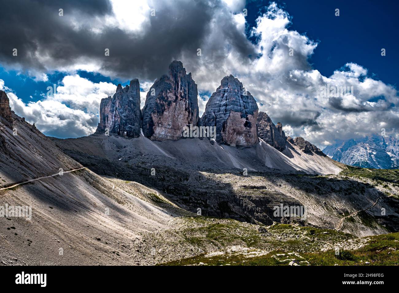Mountain Formation Tre Cime Di Lavaredo In The Dolomites Of South Tirol