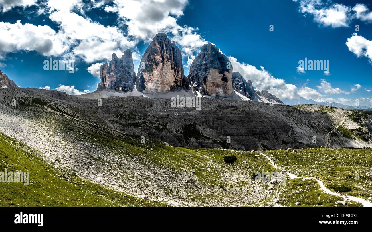 Mountain Formation Tre Cime Di Lavaredo In The Dolomites Of South Tirol ...