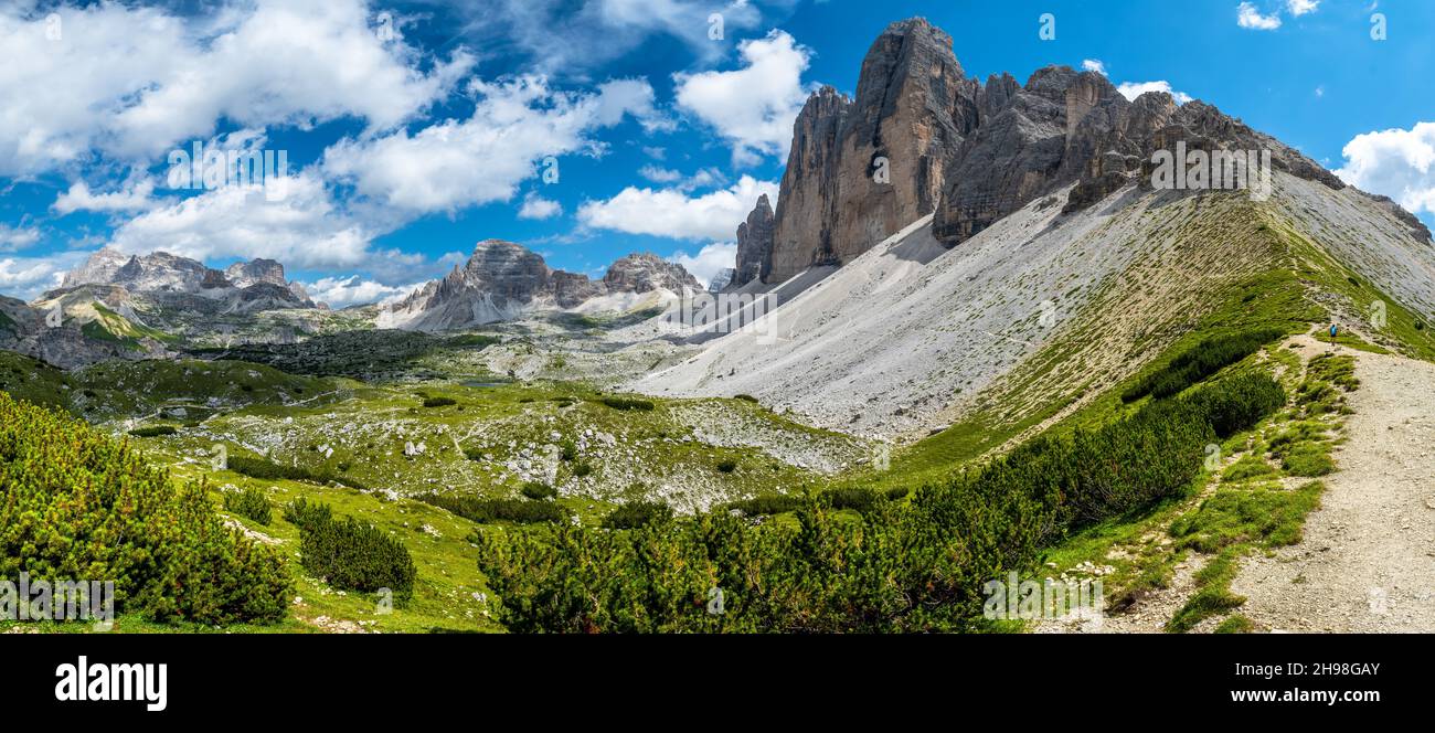 Mountain Formation Tre Cime Di Lavaredo In The Dolomites Of South Tirol ...