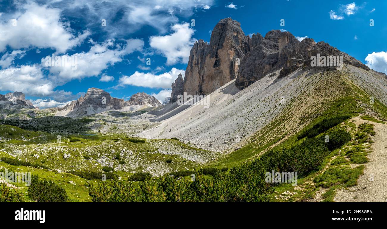 Mountain Formation Tre Cime Di Lavaredo In The Dolomites Of South Tirol ...
