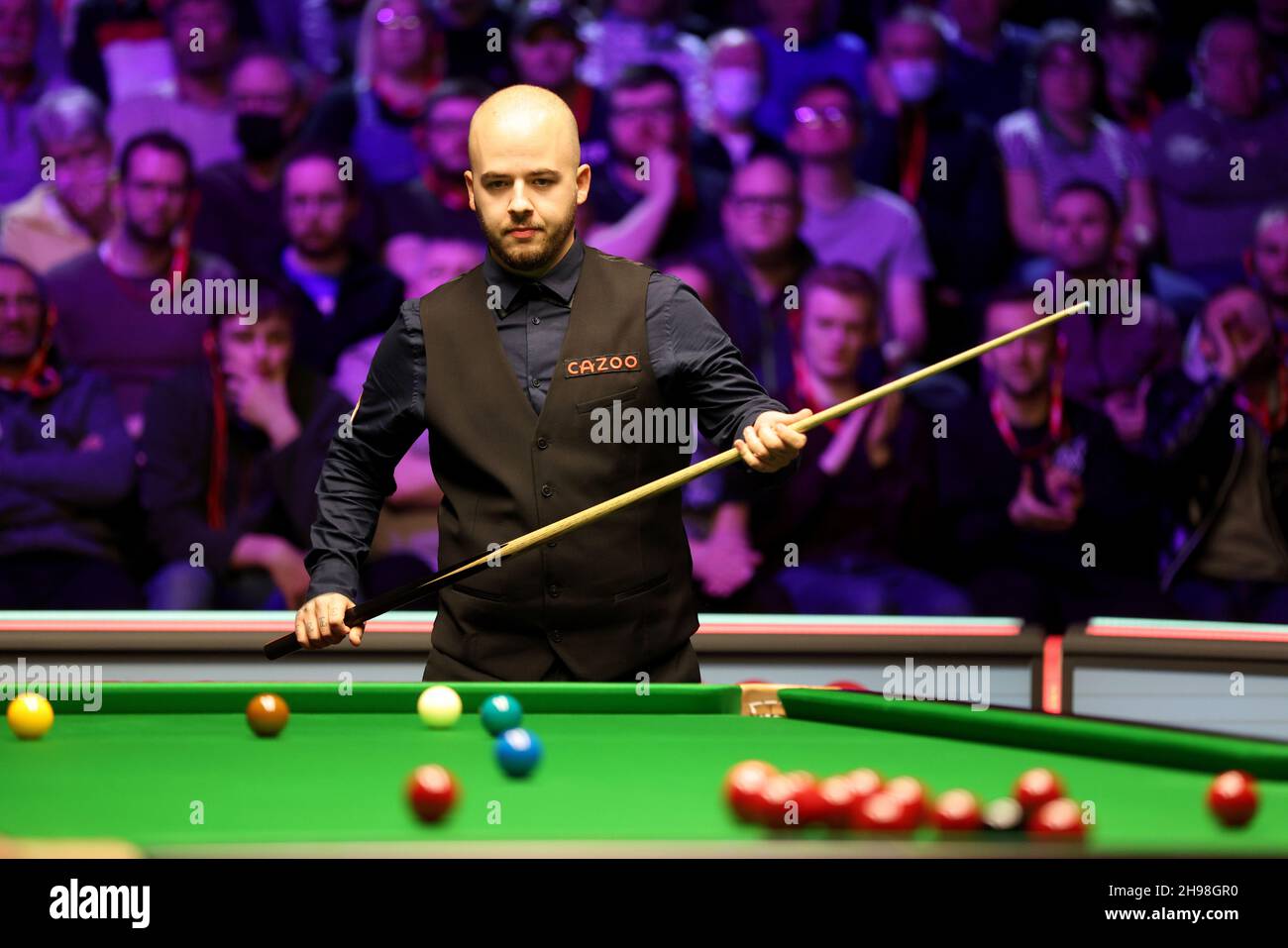 Luca Brecel at the table during day thirteen of the Cazoo UK ...