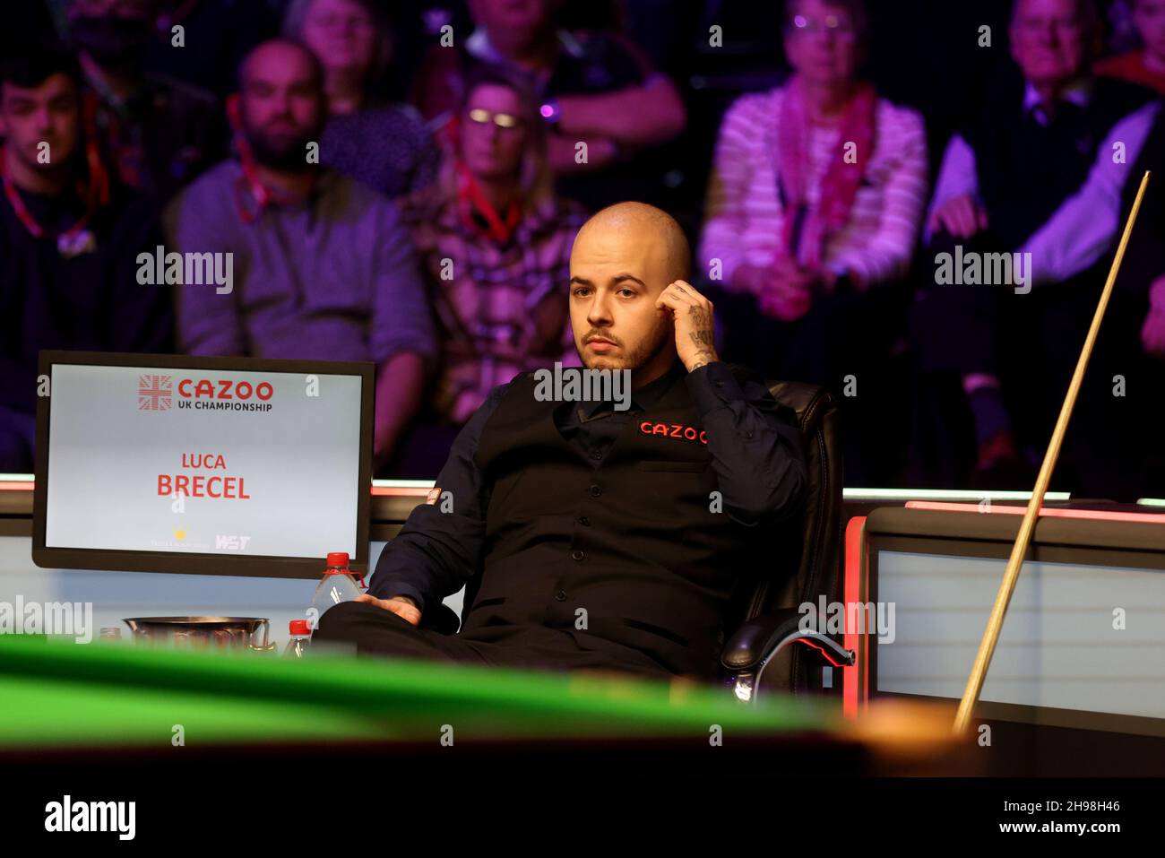 Luca Brecel during day thirteen of the Cazoo UK Championship at the ...
