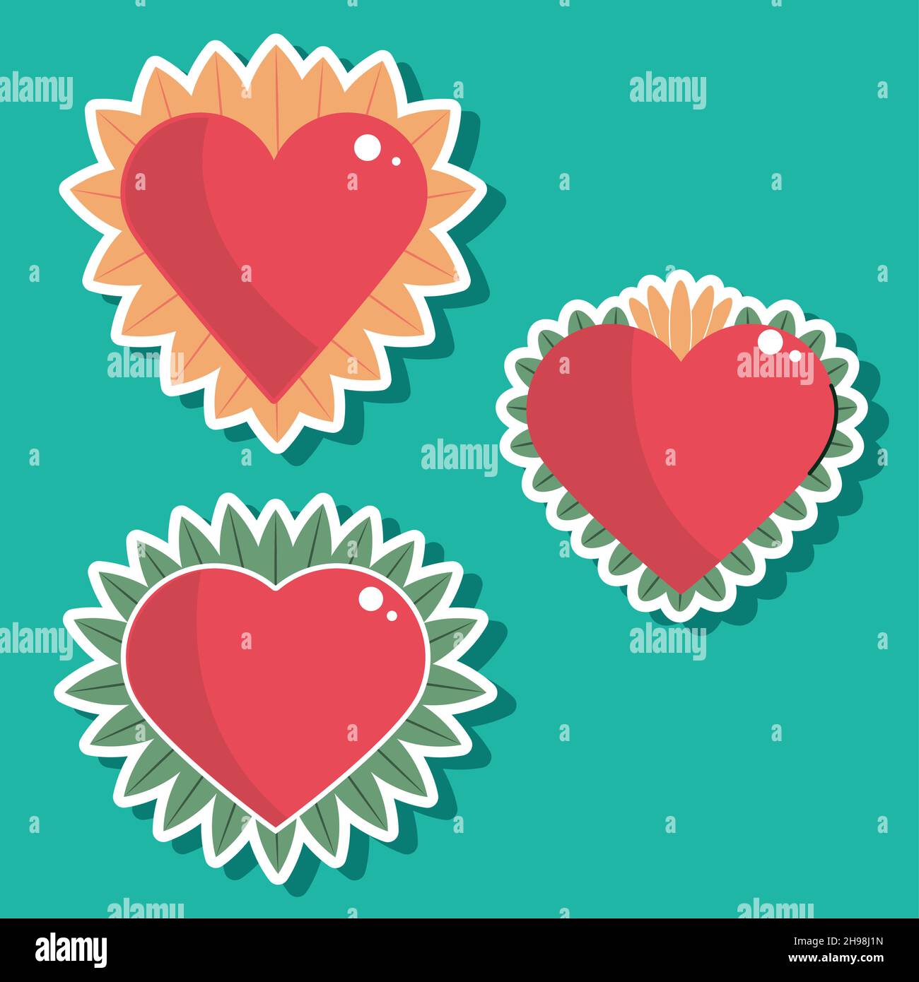 icons stickers of hearts Stock Vector Image & Art - Alamy