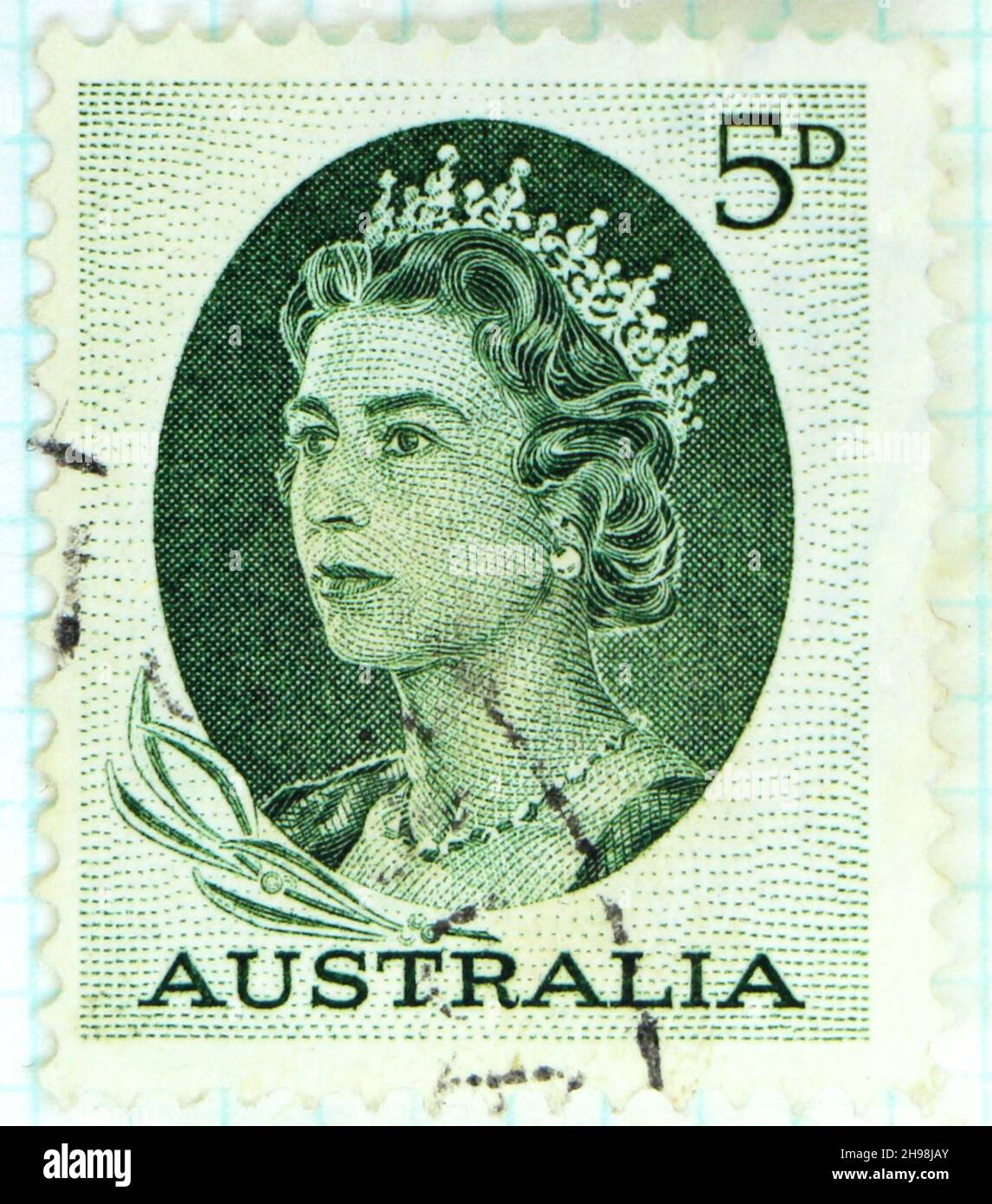 Photo of a 5d Australian postage stamp Stock Photo - Alamy
