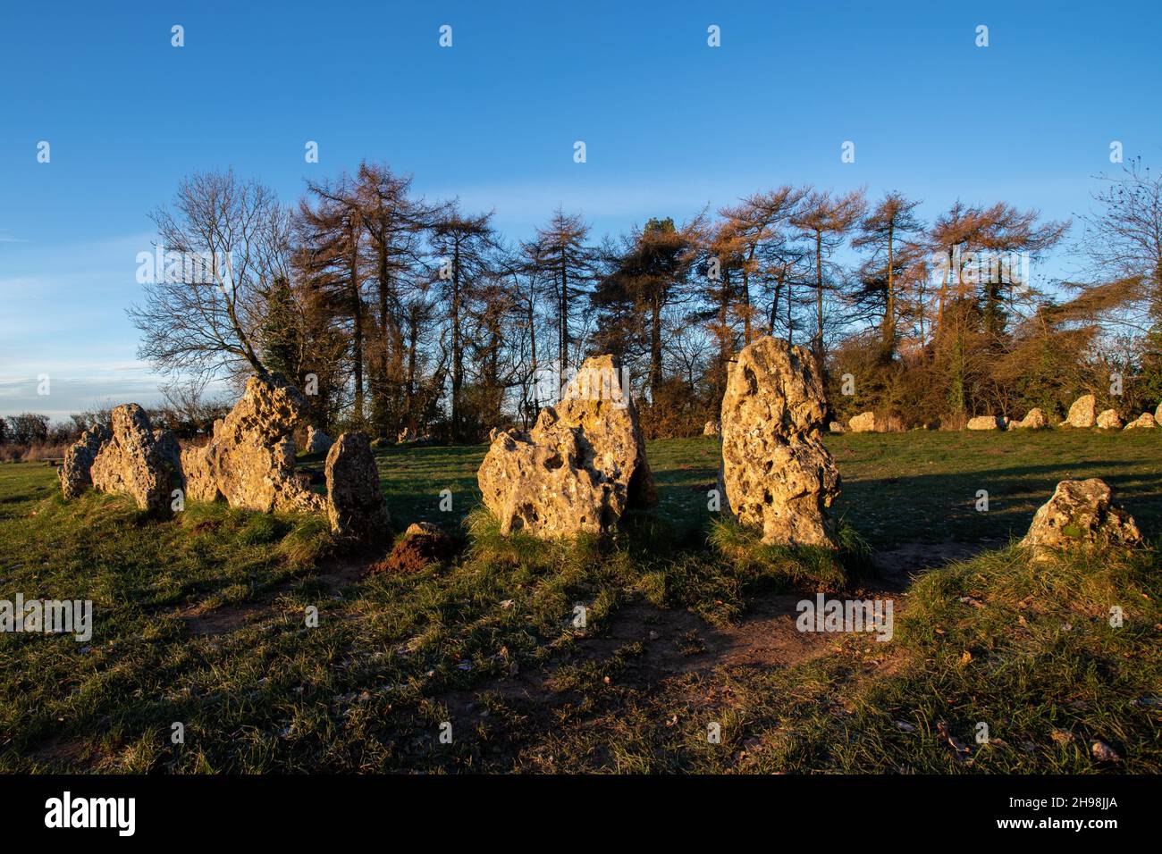 Sunrise at Rollright Stones Stock Photo - Alamy