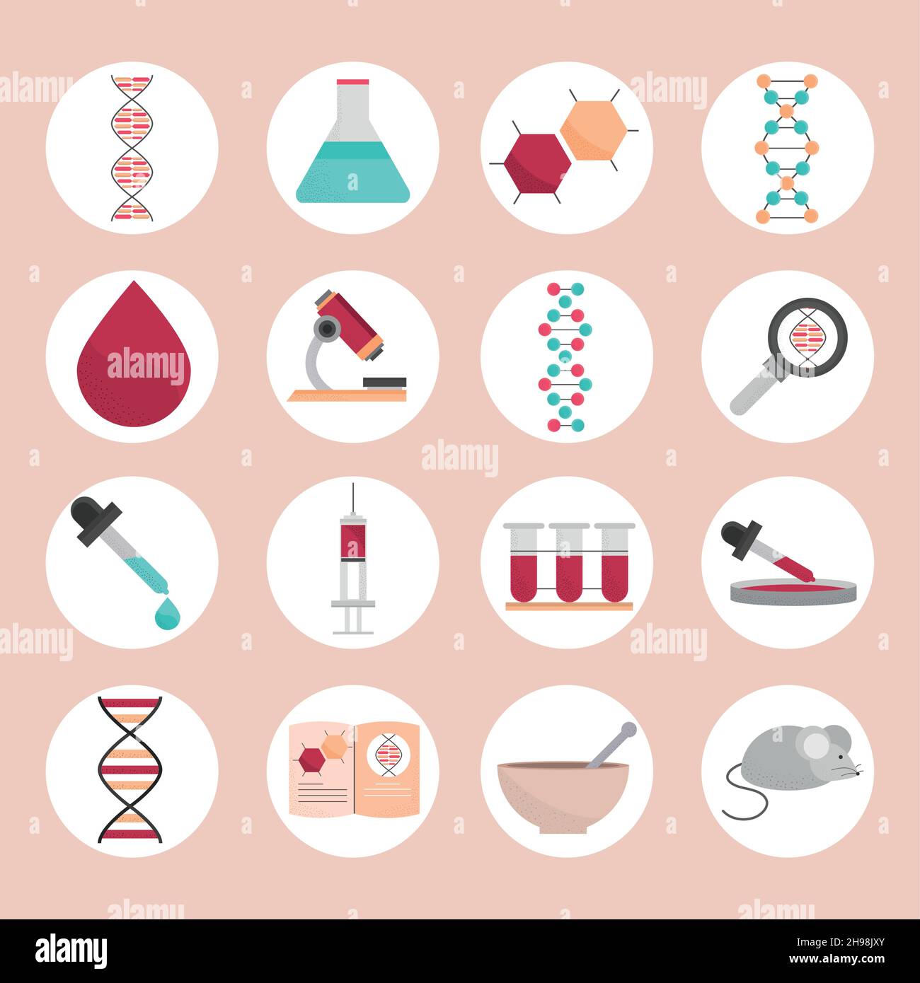 set of dna genetic Stock Vector Image & Art - Alamy