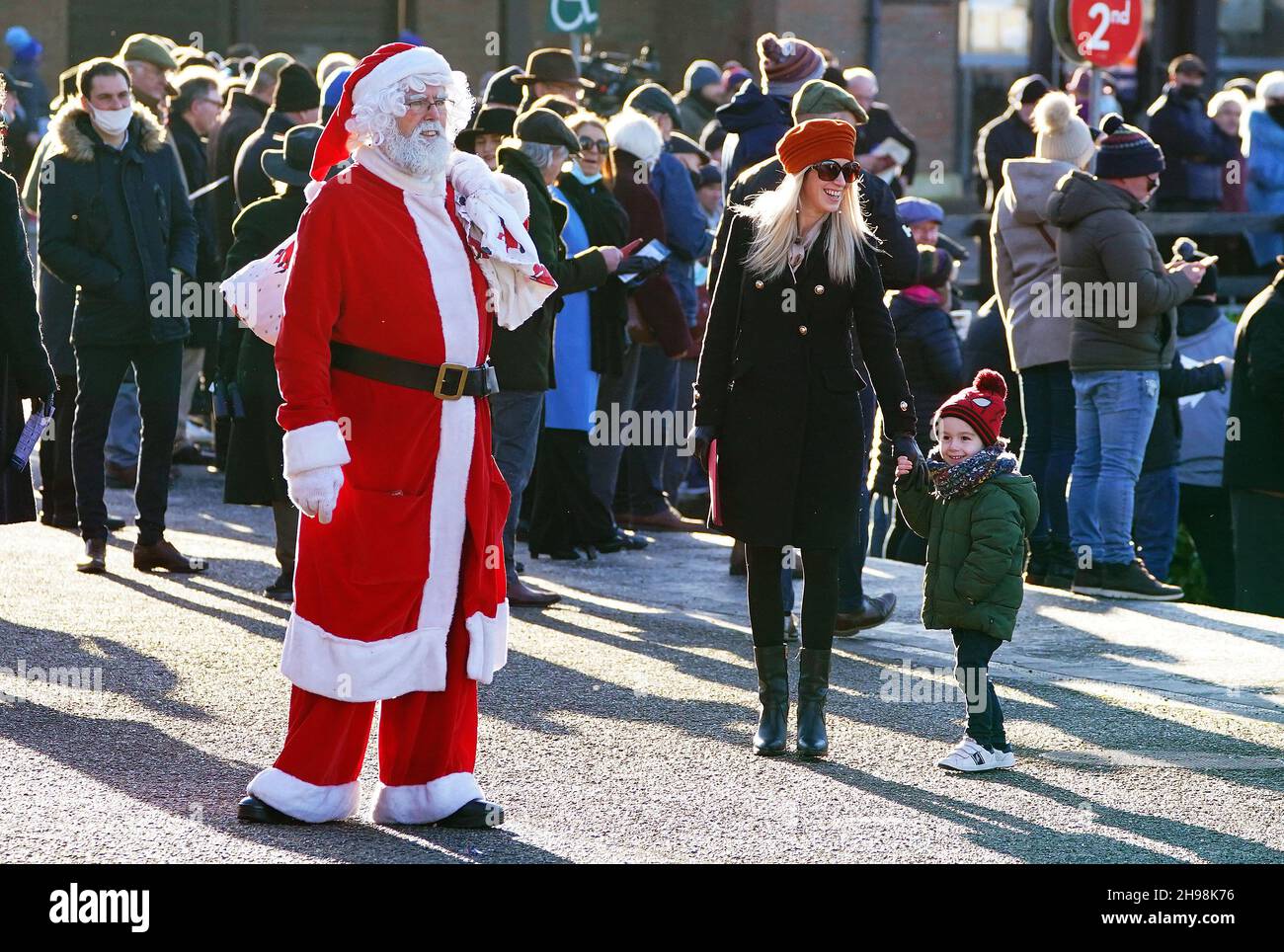 Elijah Brassil (3), grandson of trainer Martin Brassil, and his mother ...