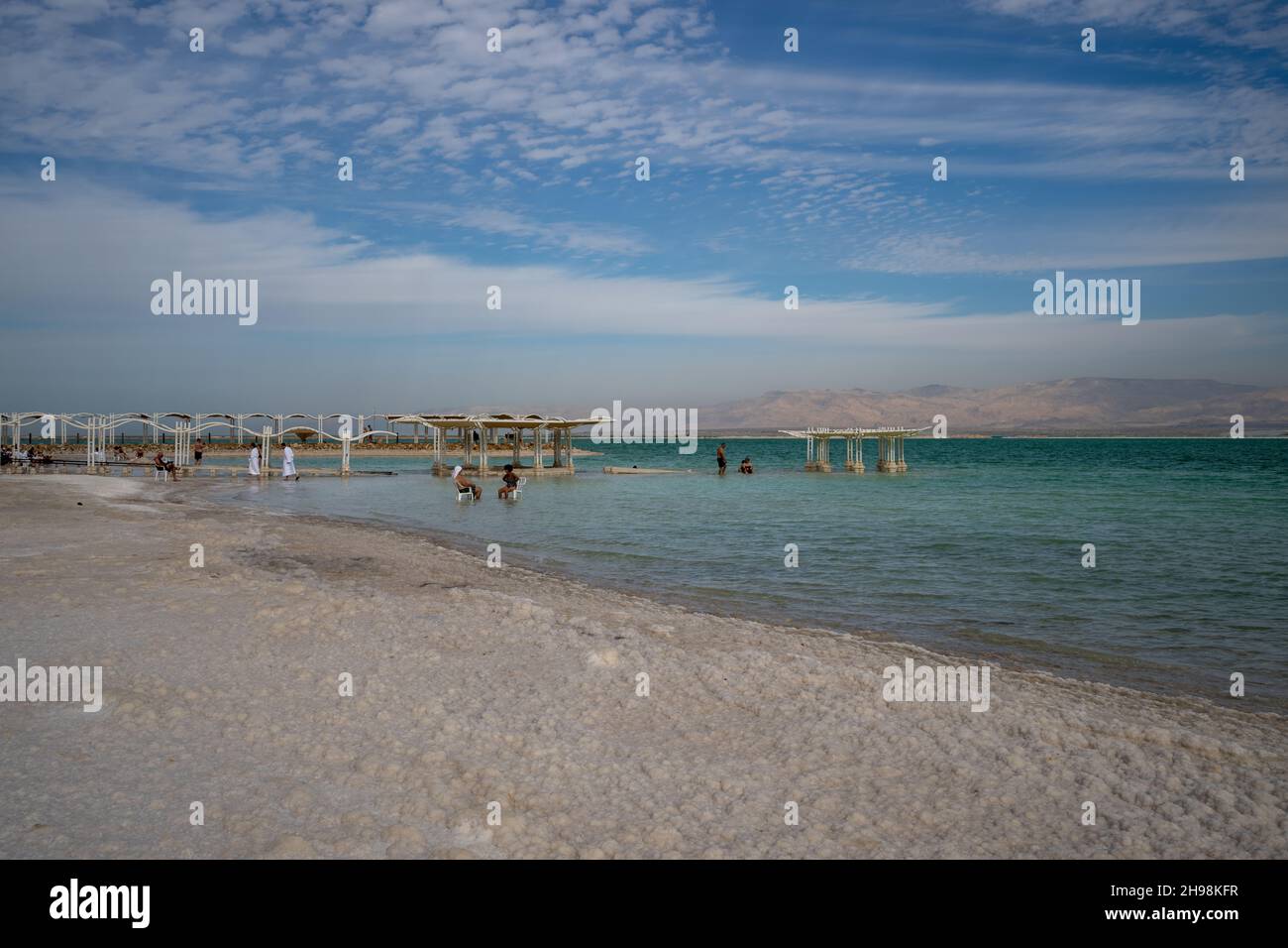 The Dead Sea Ein Bokek, a resort on the Israeli shore Stock Photo - Alamy