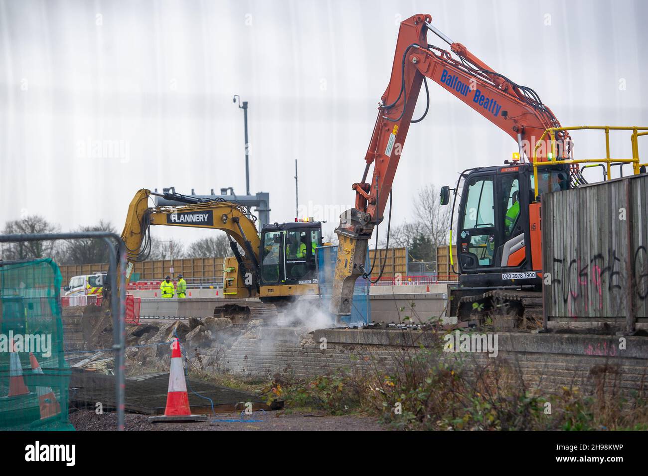 Dorney Reach, Buckinghamshire, UK. 5th December, 2021. Construction ...
