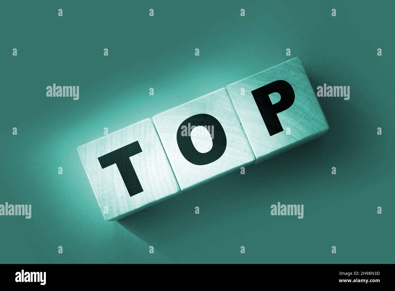 TOP Word Written In Wooden Cube. TOP text concept. cube wooden block.s ...