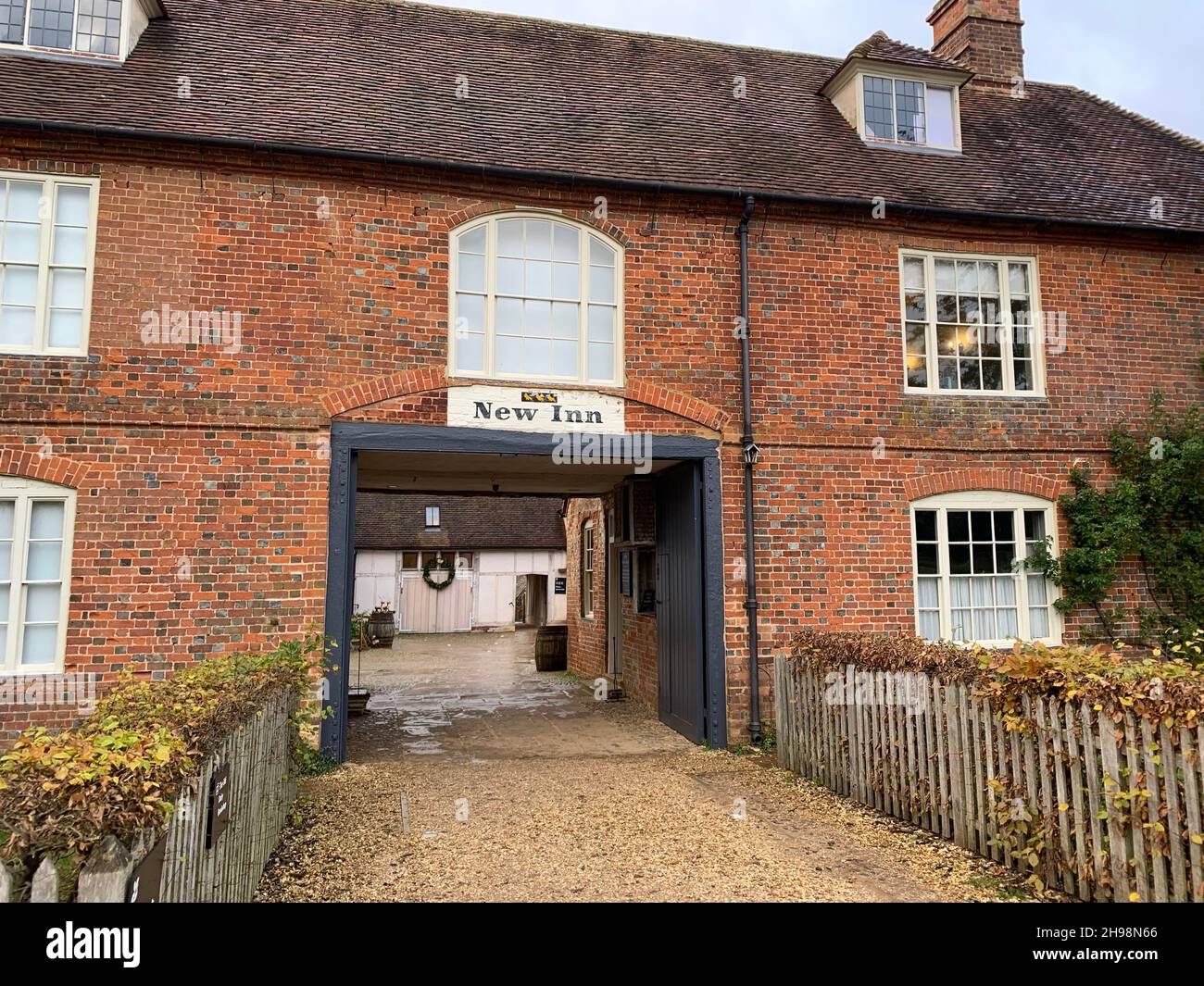 Farm entrance Northamptonshire UK new inn Silverstone old style ...
