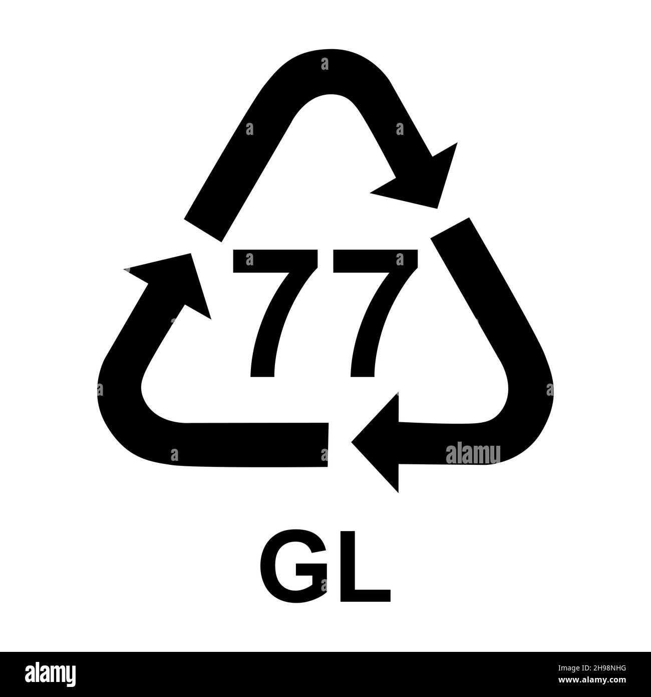 Glass symbol, ecology recycling sign isolated on white background ...